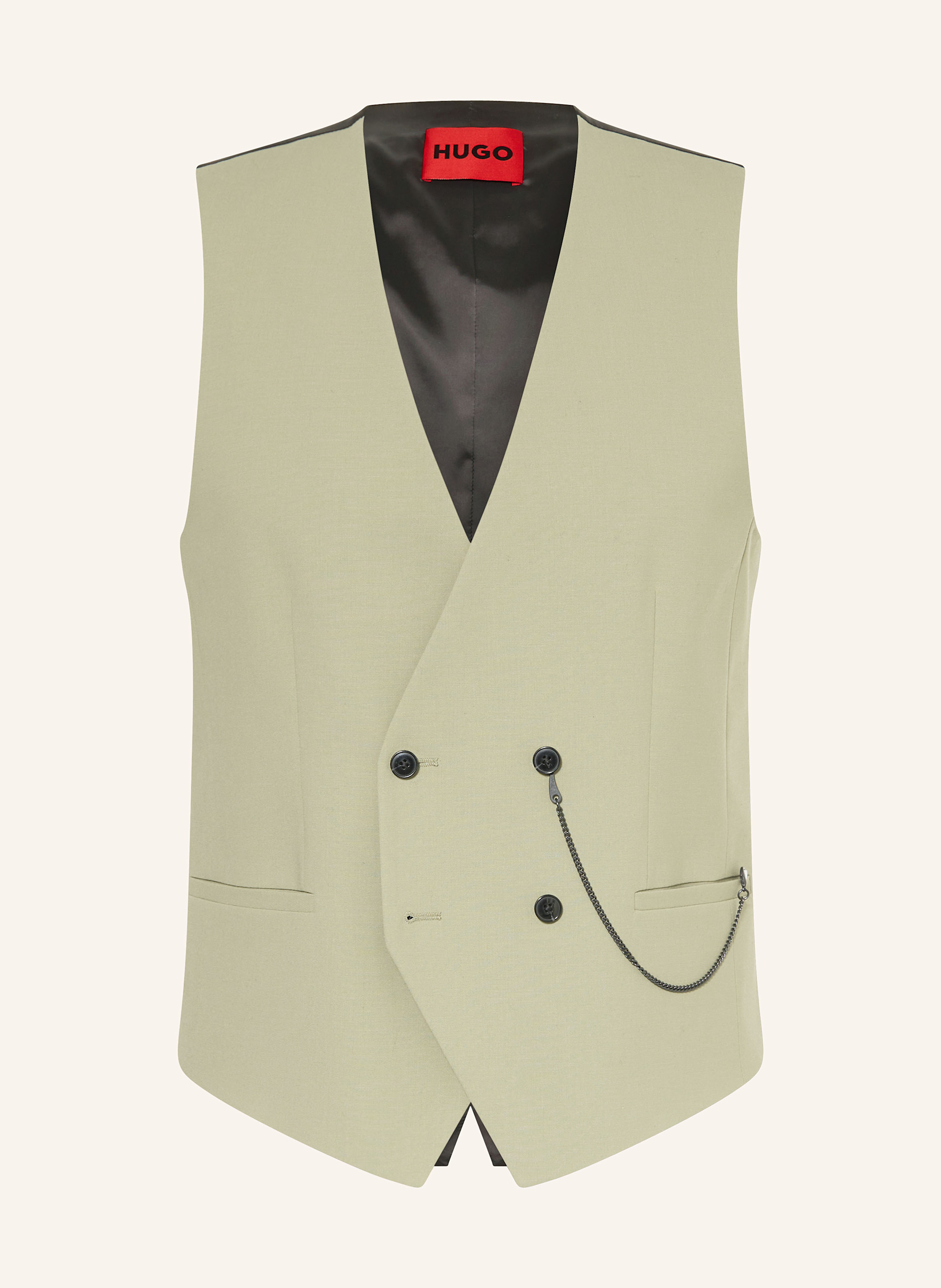 HUGO Anzugweste VIN Slim Fit in 391 open green