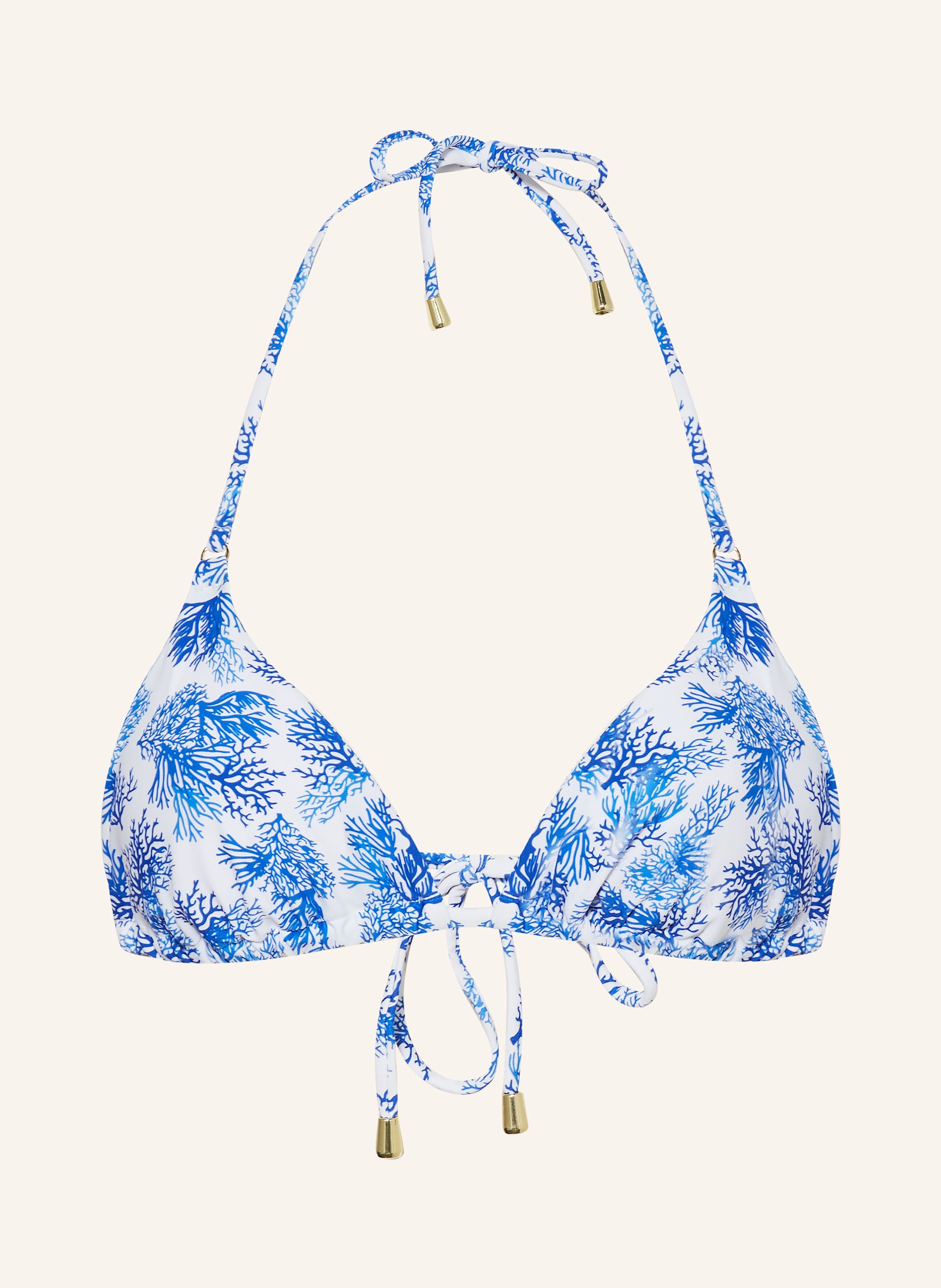 darling harbour Triangel-Bikini-Top in blau / weiss / hellblau