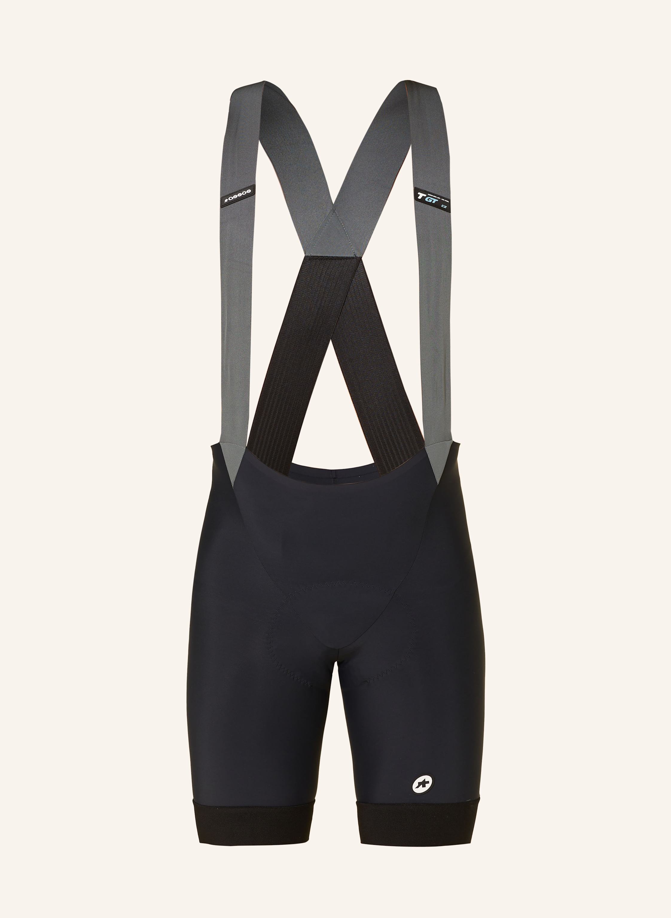 ASSOS Cycling shorts MILLE GT C2 with straps and padded insert in black