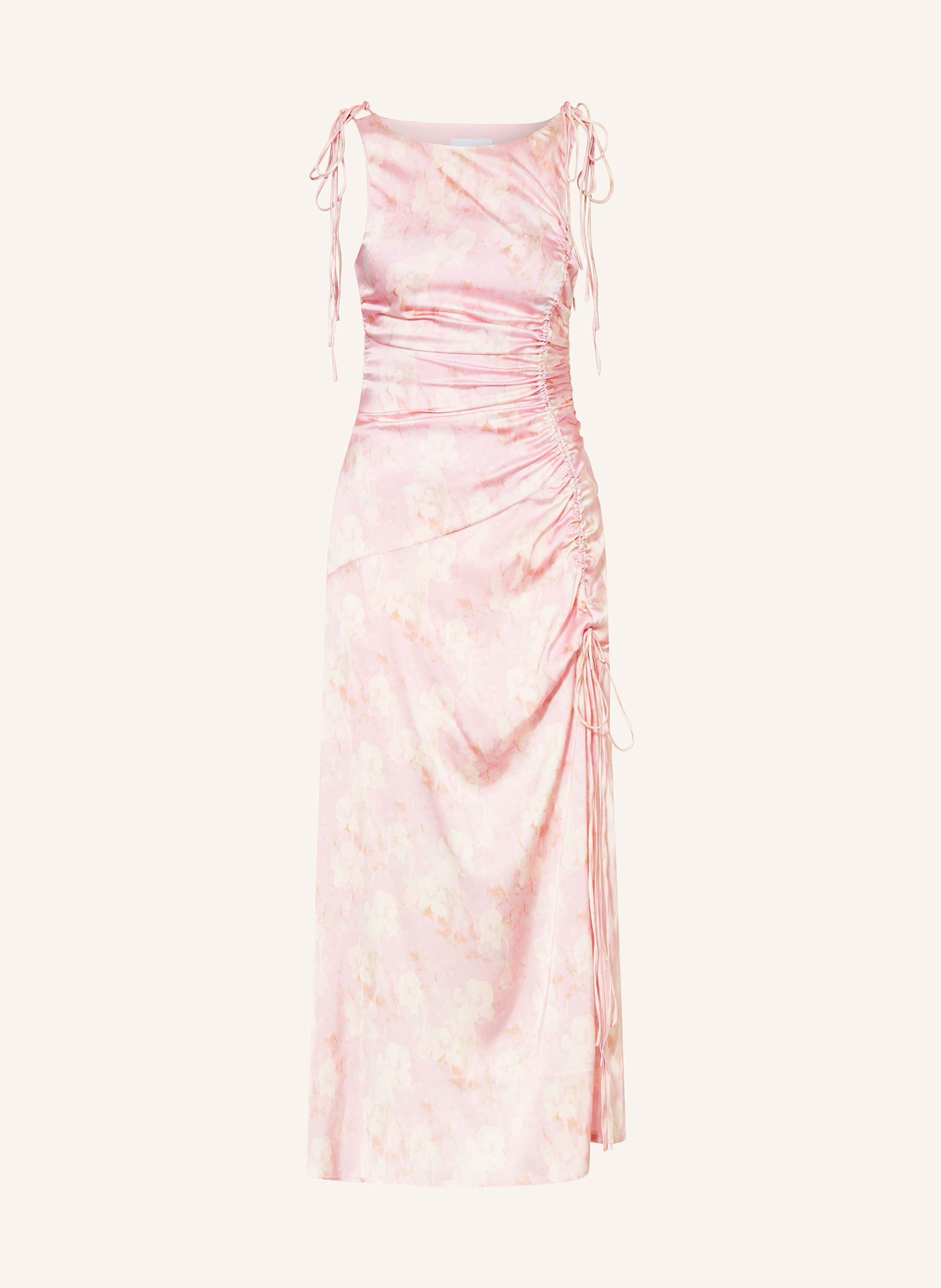 GANNI Satinkleid in hellrosa / rosa