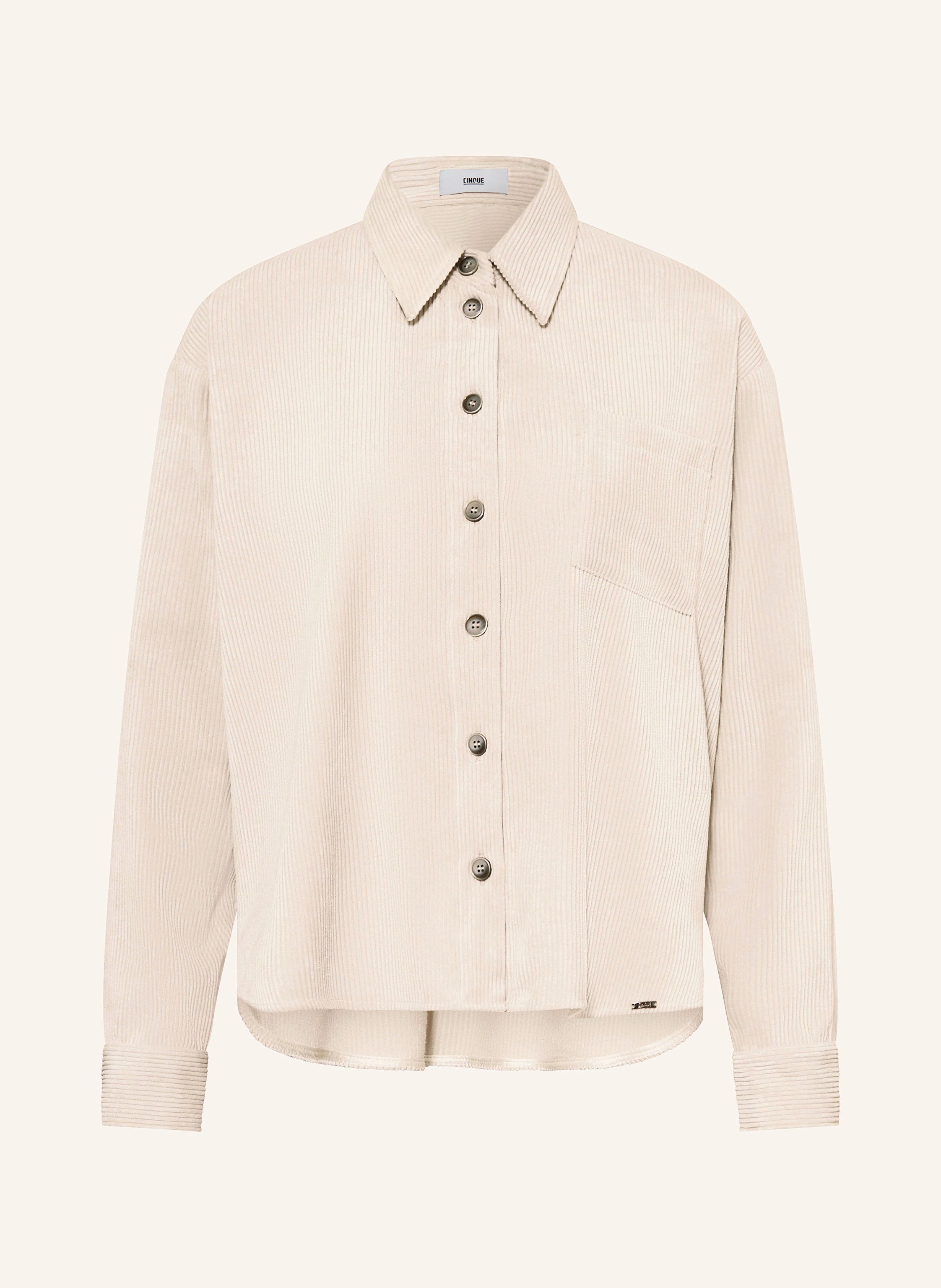 CINQUE CITARI corduroy overshirt jacket in cream