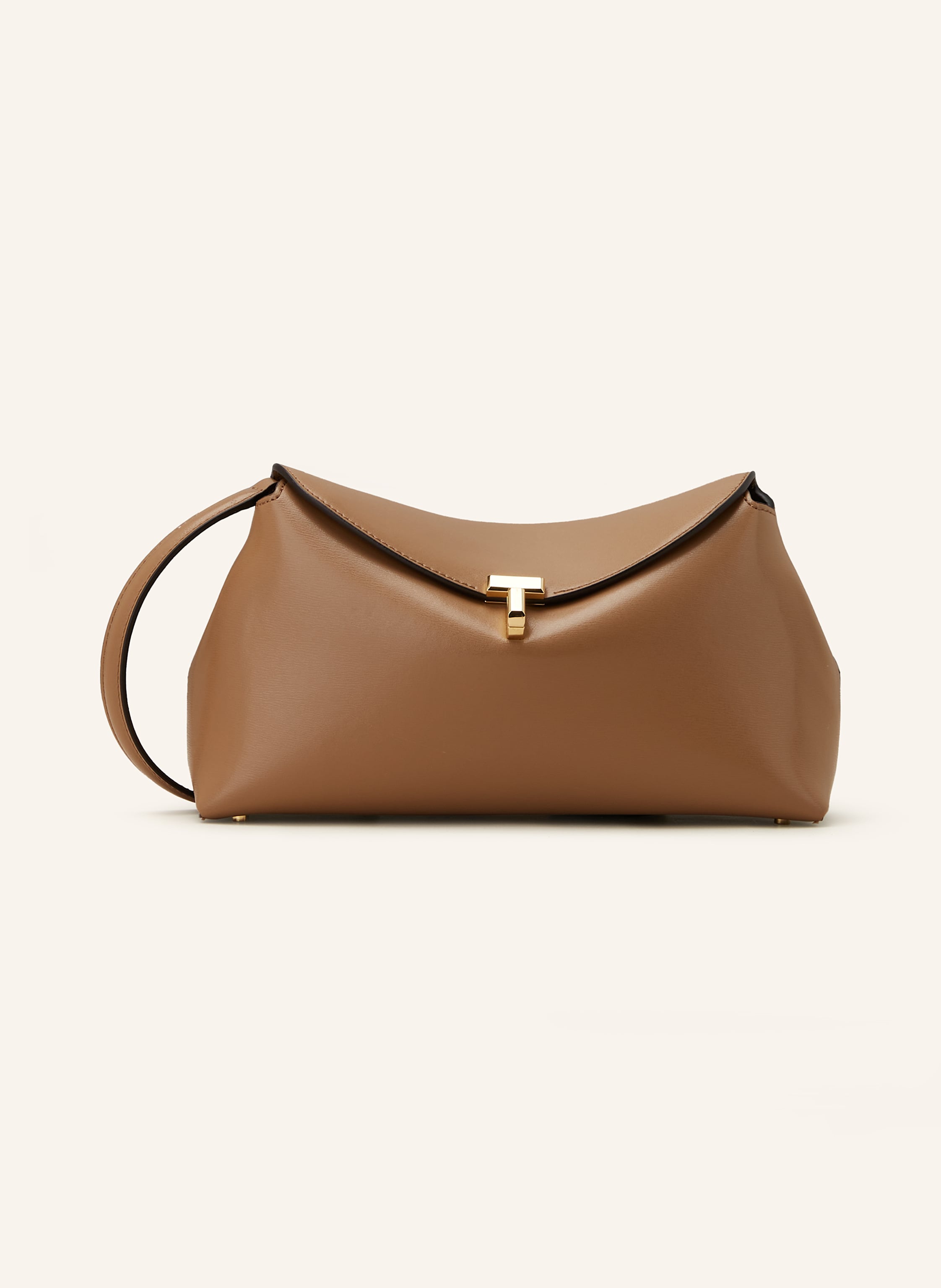 TOTEME Clutch T-LOCK in camel