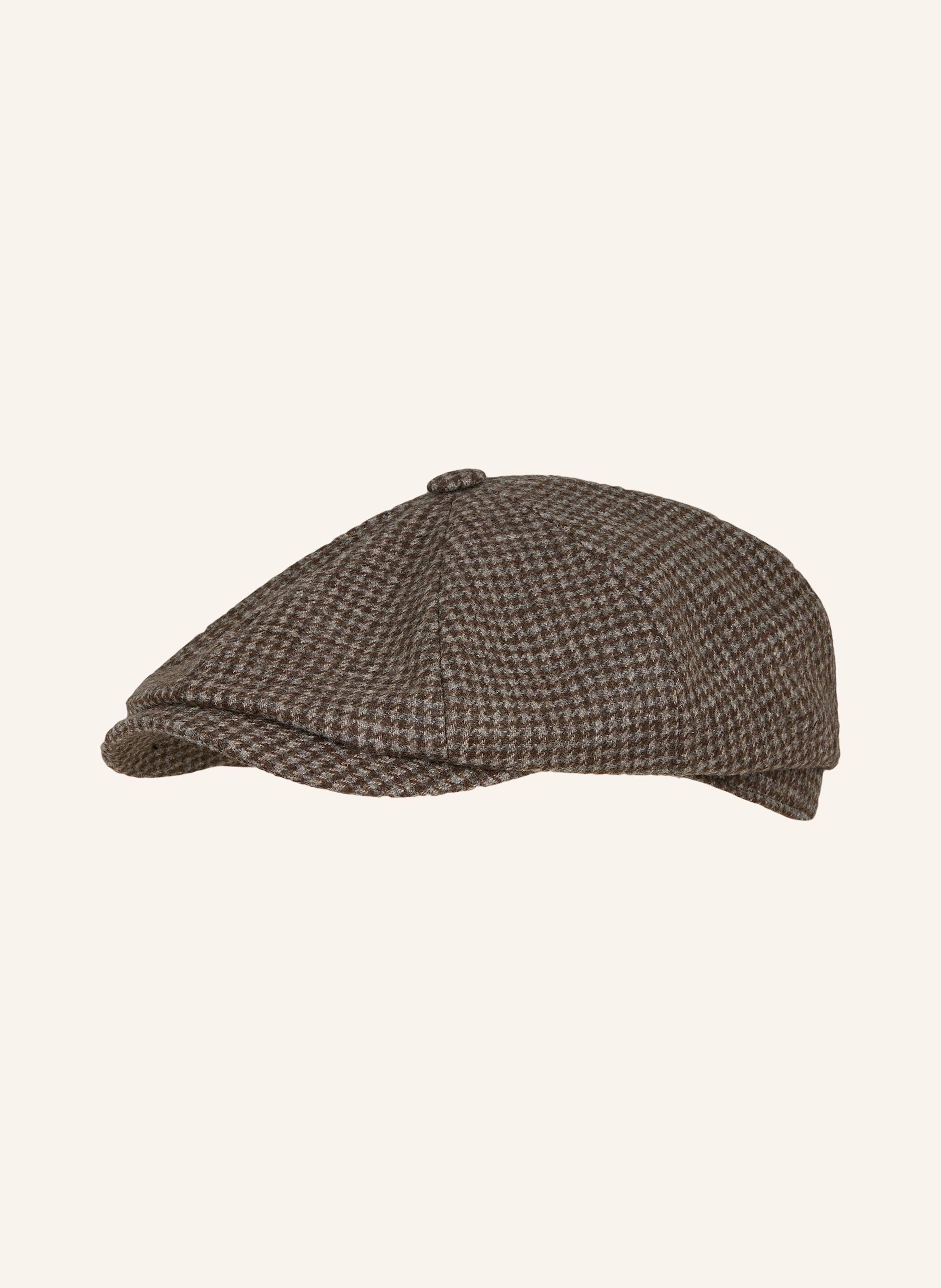 STETSON Sliding cap HATTERAS in brown / blue gray / beige