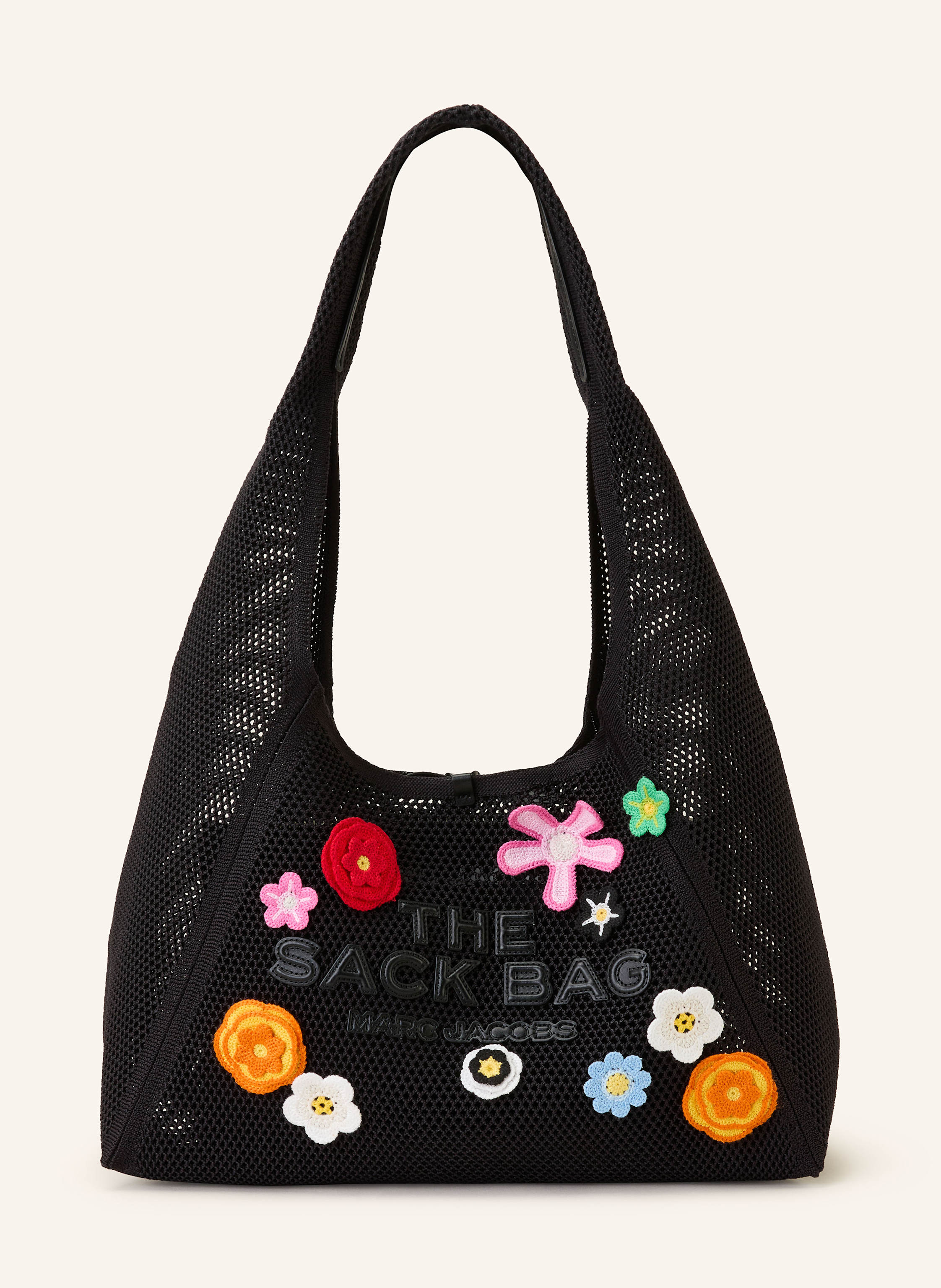 MARC JACOBS Shopper THE DAISY CROCHET SACK BAG mit Pouch in schwarz