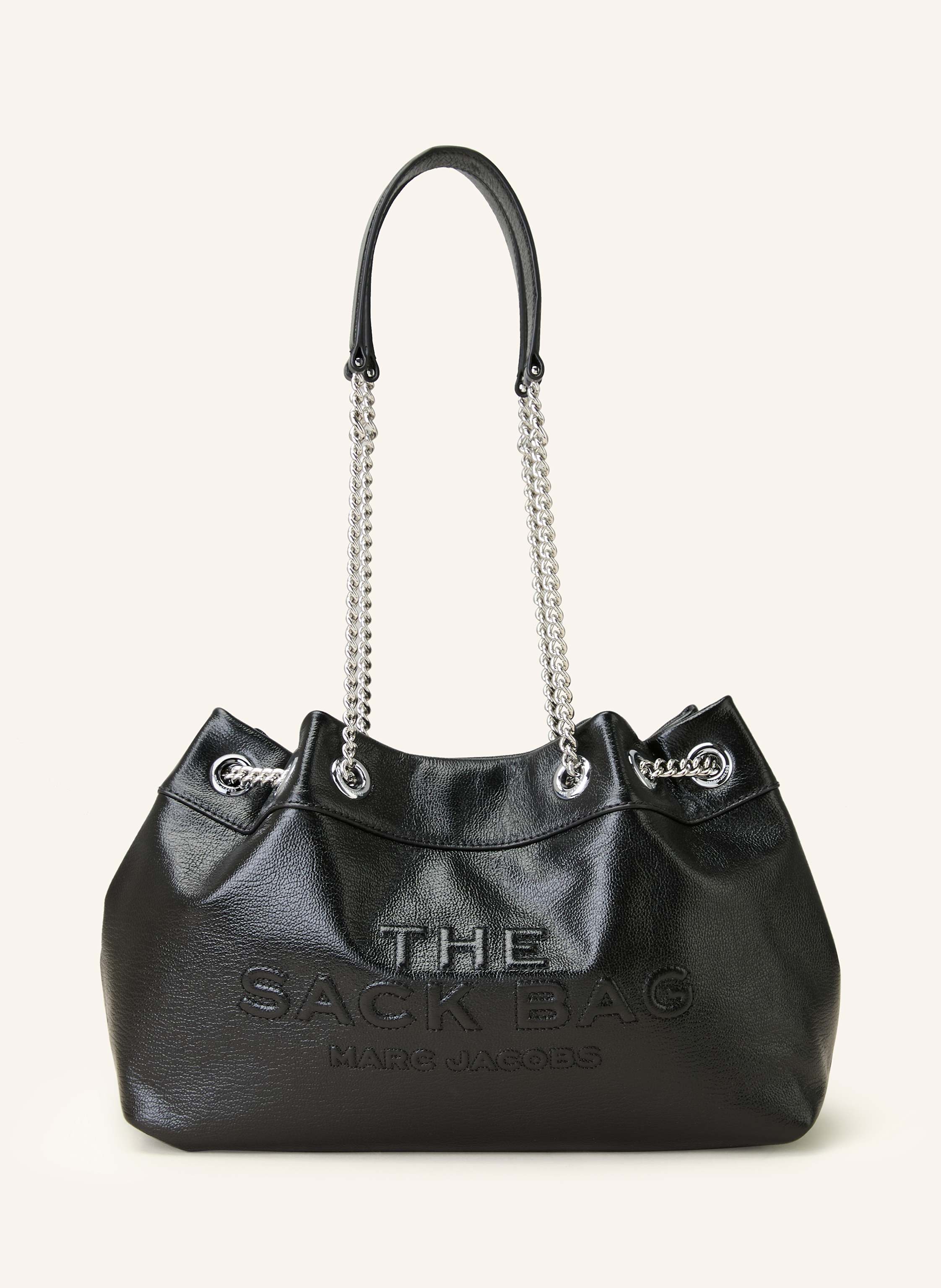 MARC JACOBS Schultertasche THE SMALL CHAIN SACK BAG in schwarz