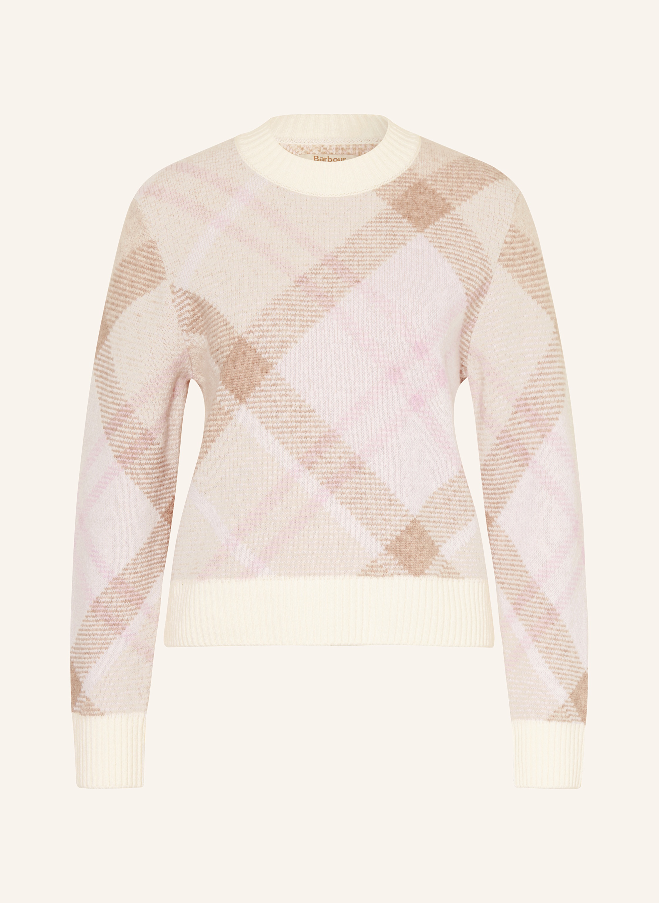 Barbour Pullover SARA in beige / ecru / hellrosa