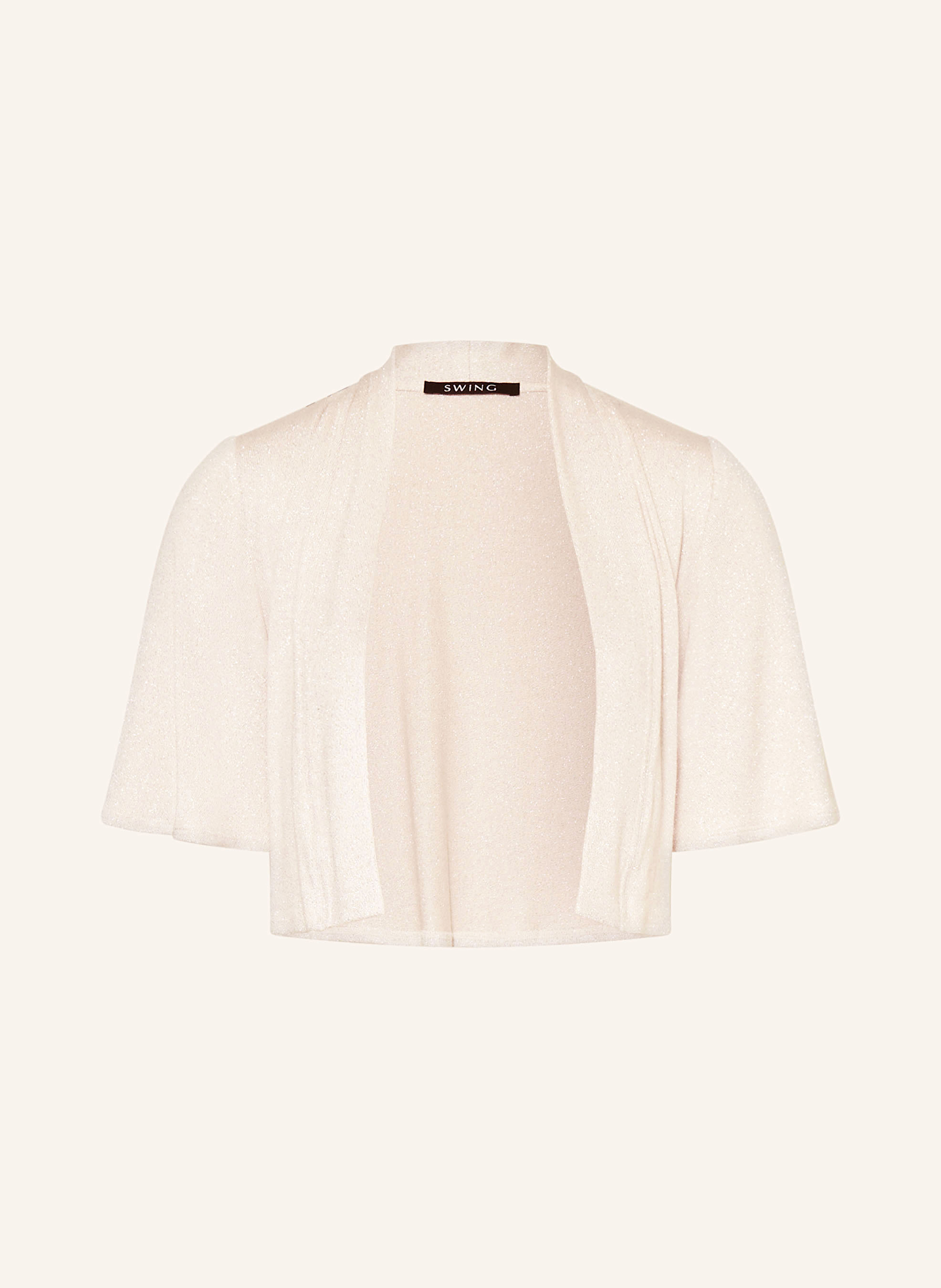SWING Jersey-Bolero mit Glitzergarn in creme