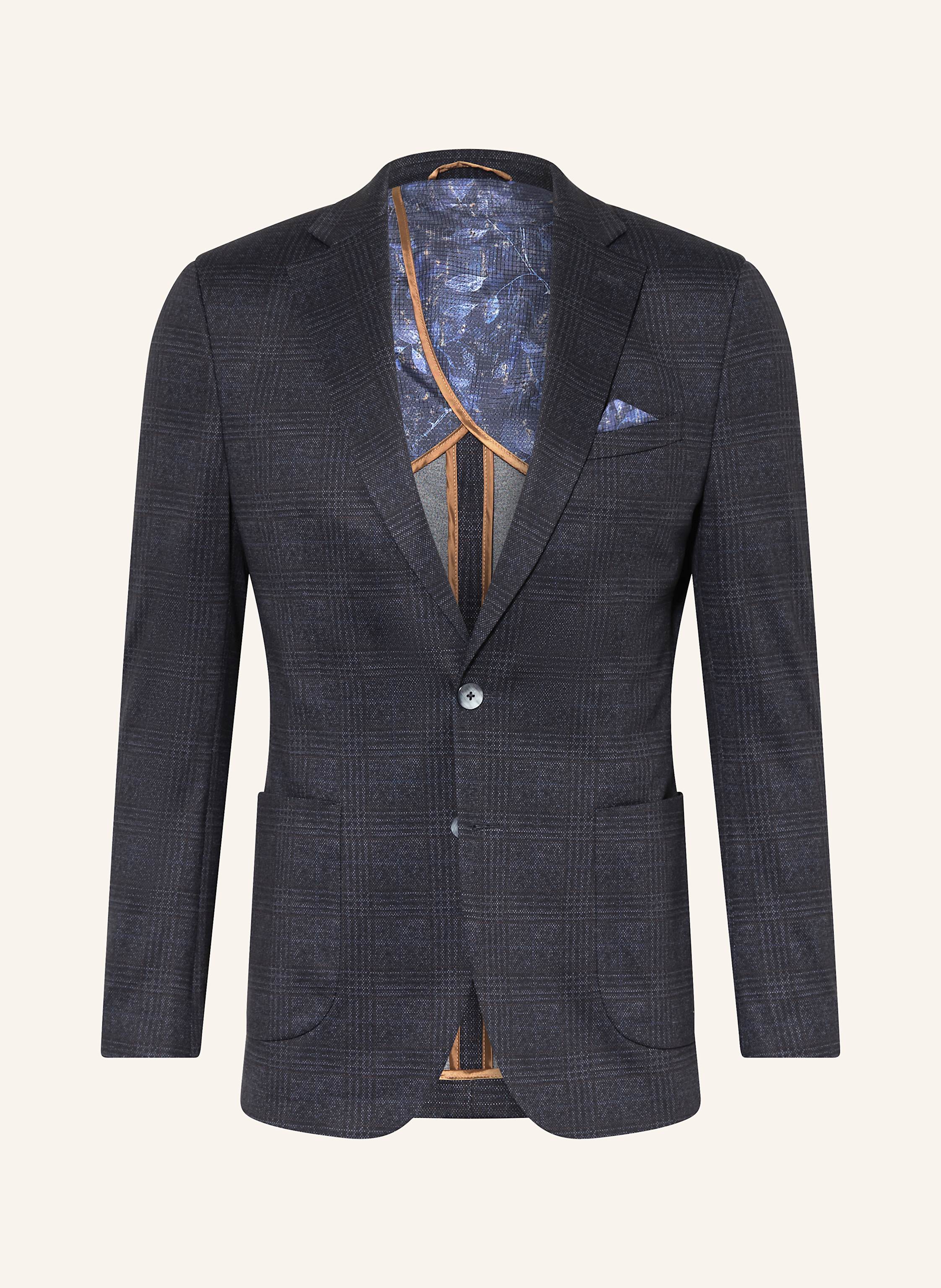 PAUL Suit jacket slim fit in jersey in 680 navy/brown