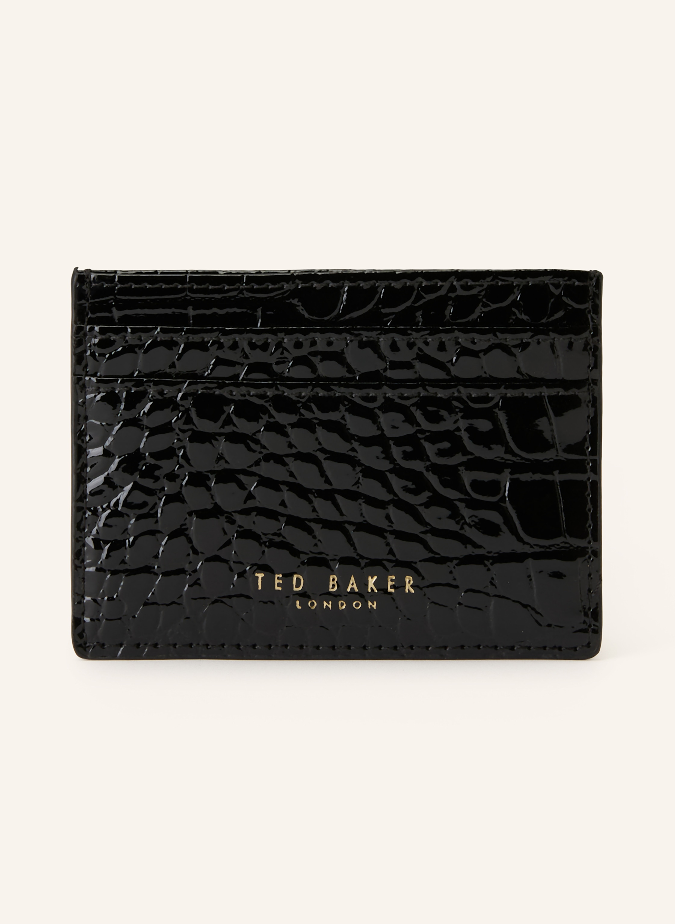 TED BAKER VARENYA card case in black / gold