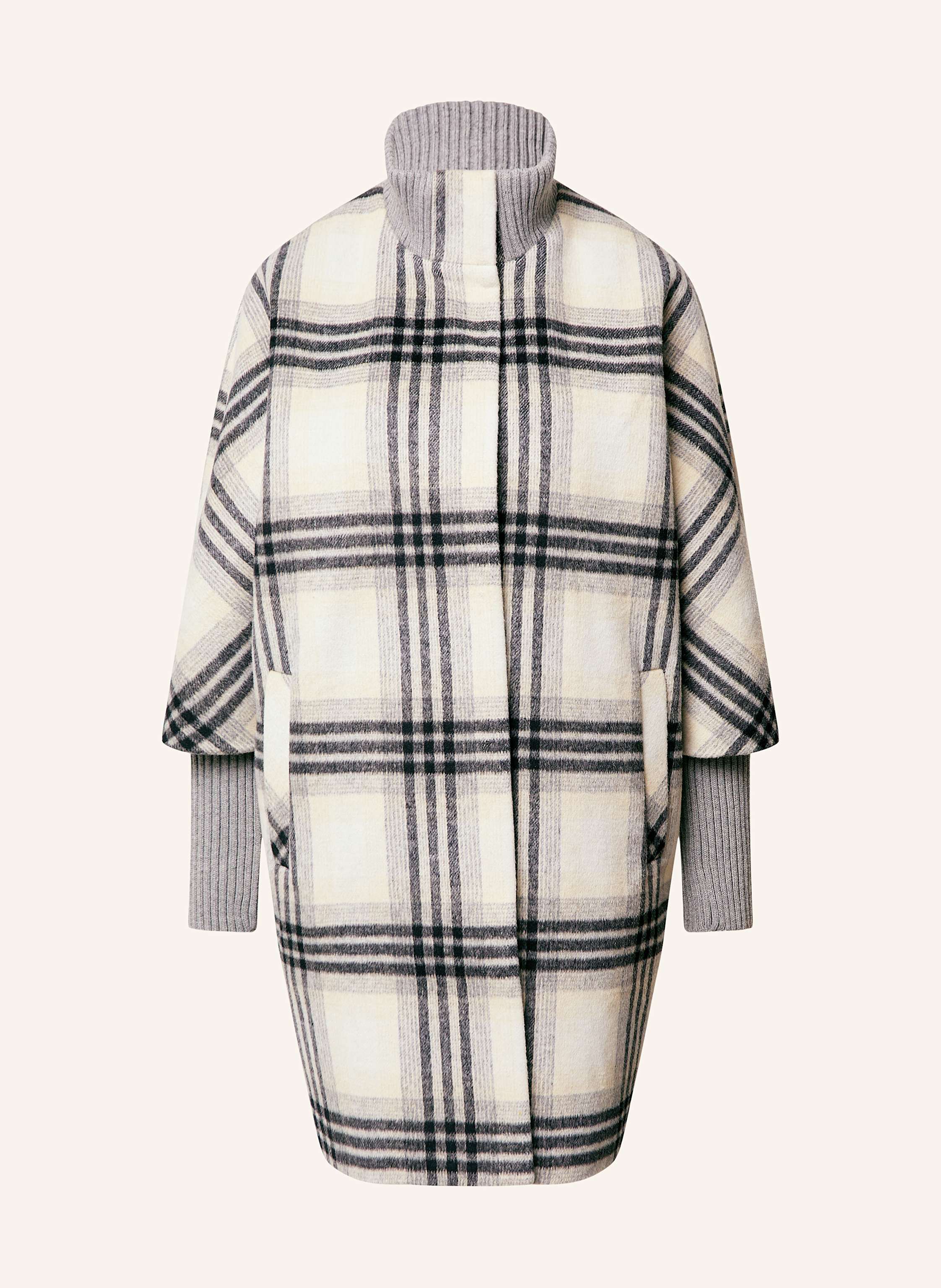 comma Coat in black/ gray/ beige