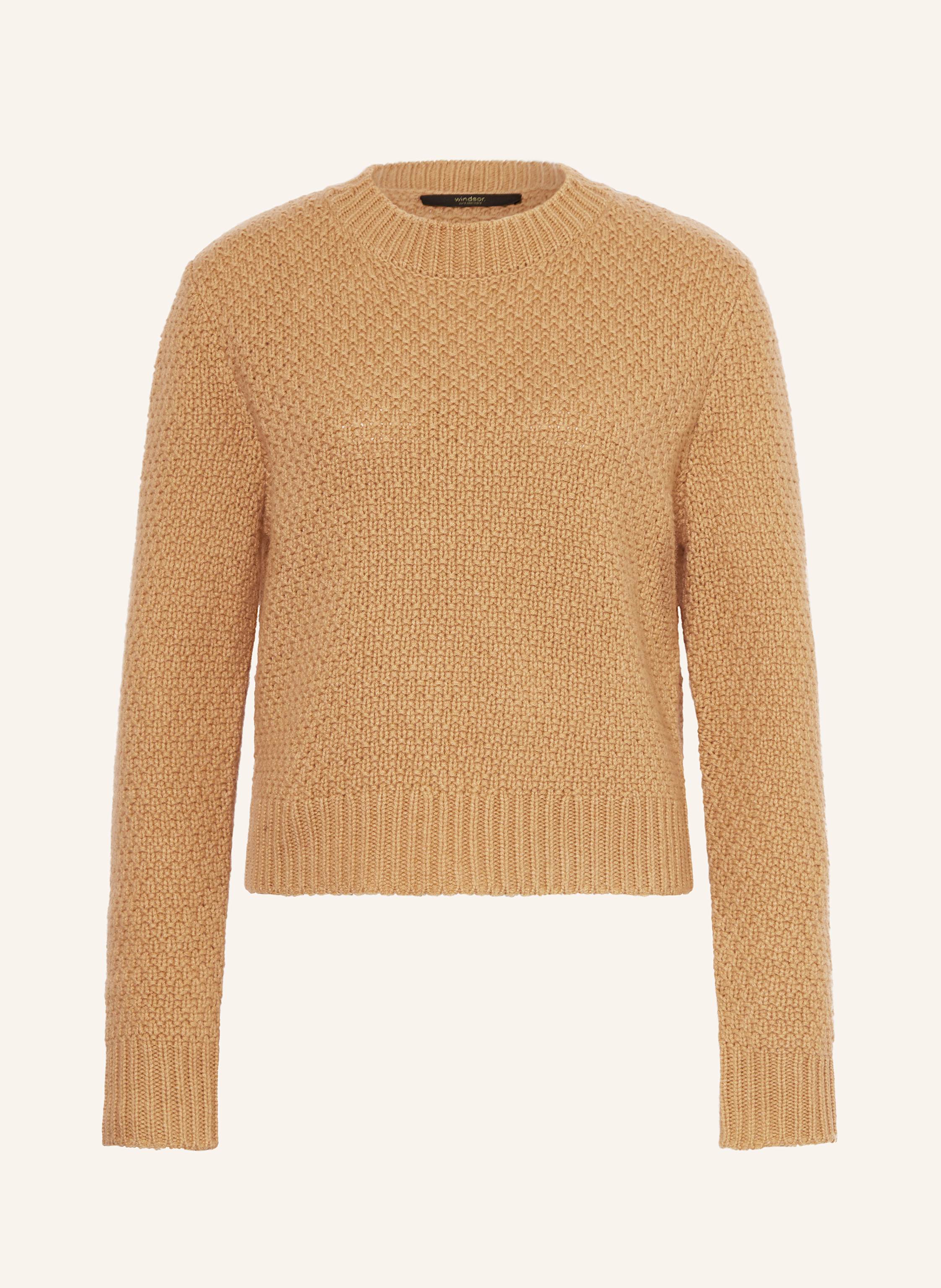 windsor. Cashmere-Pullover in cognac