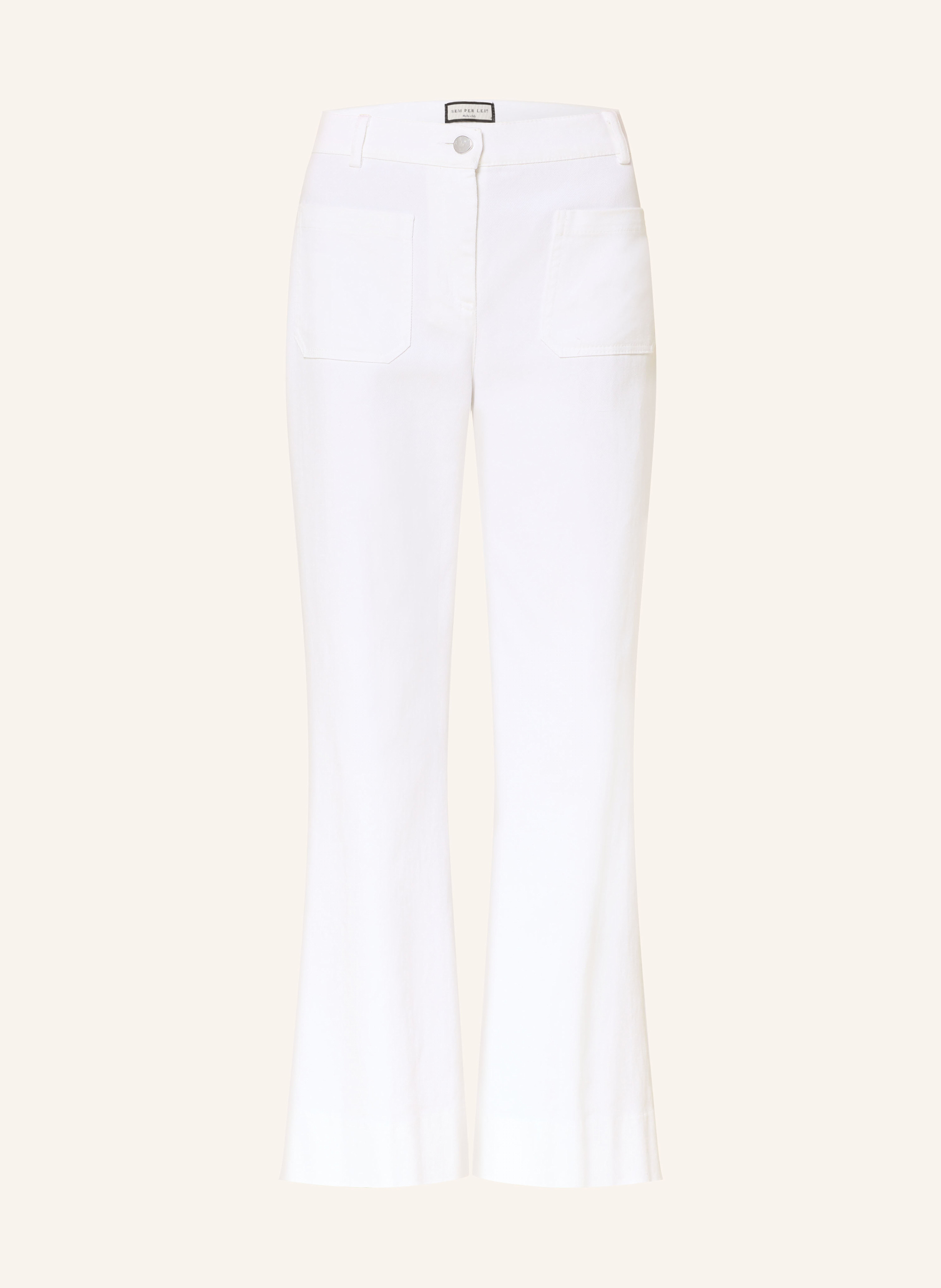 SEM PER LEI Wide Leg Jeans in weiss