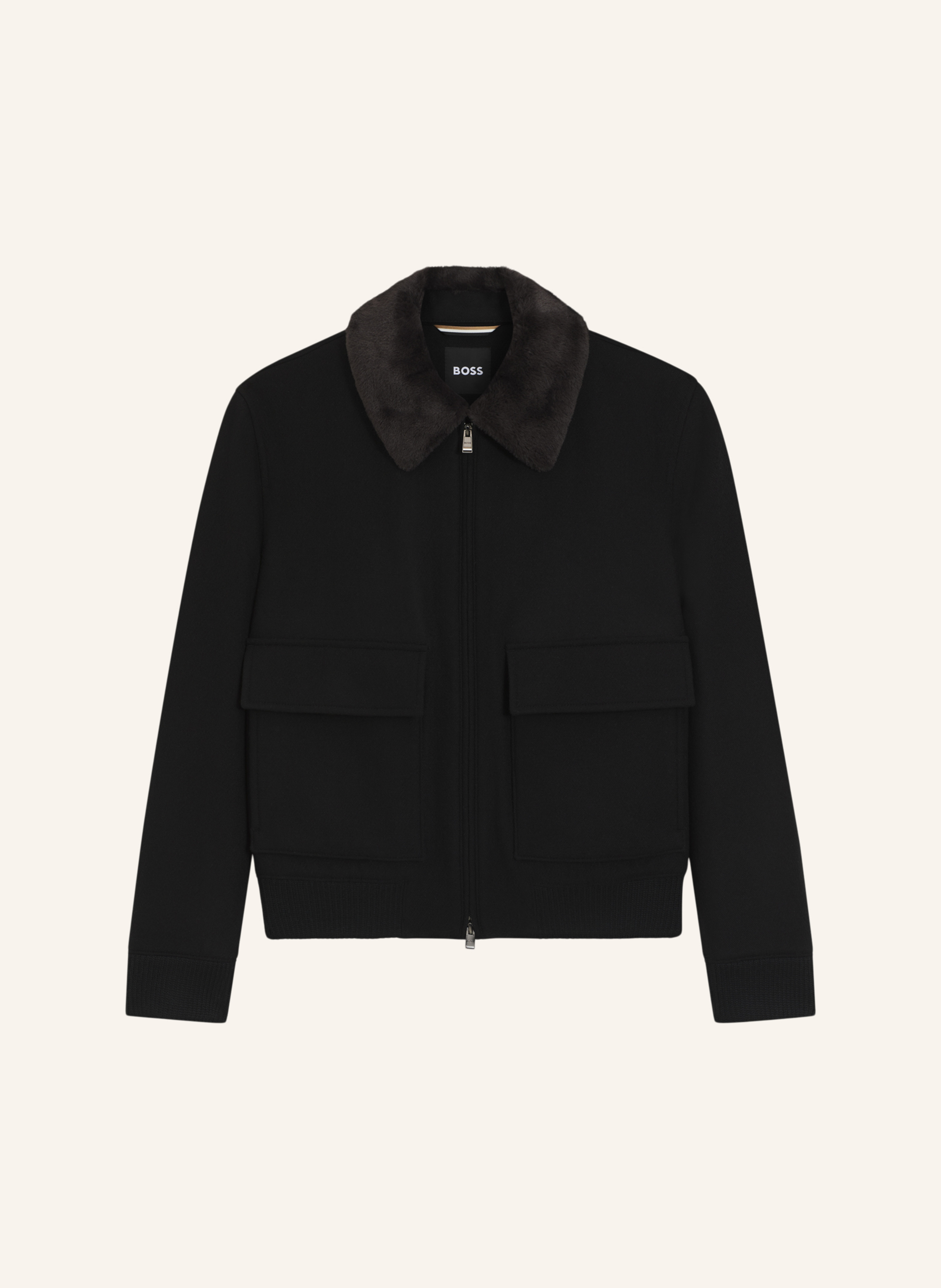 BOSS Klassischer Mantel H-CHARLY-251 Regular Fit in schwarz
