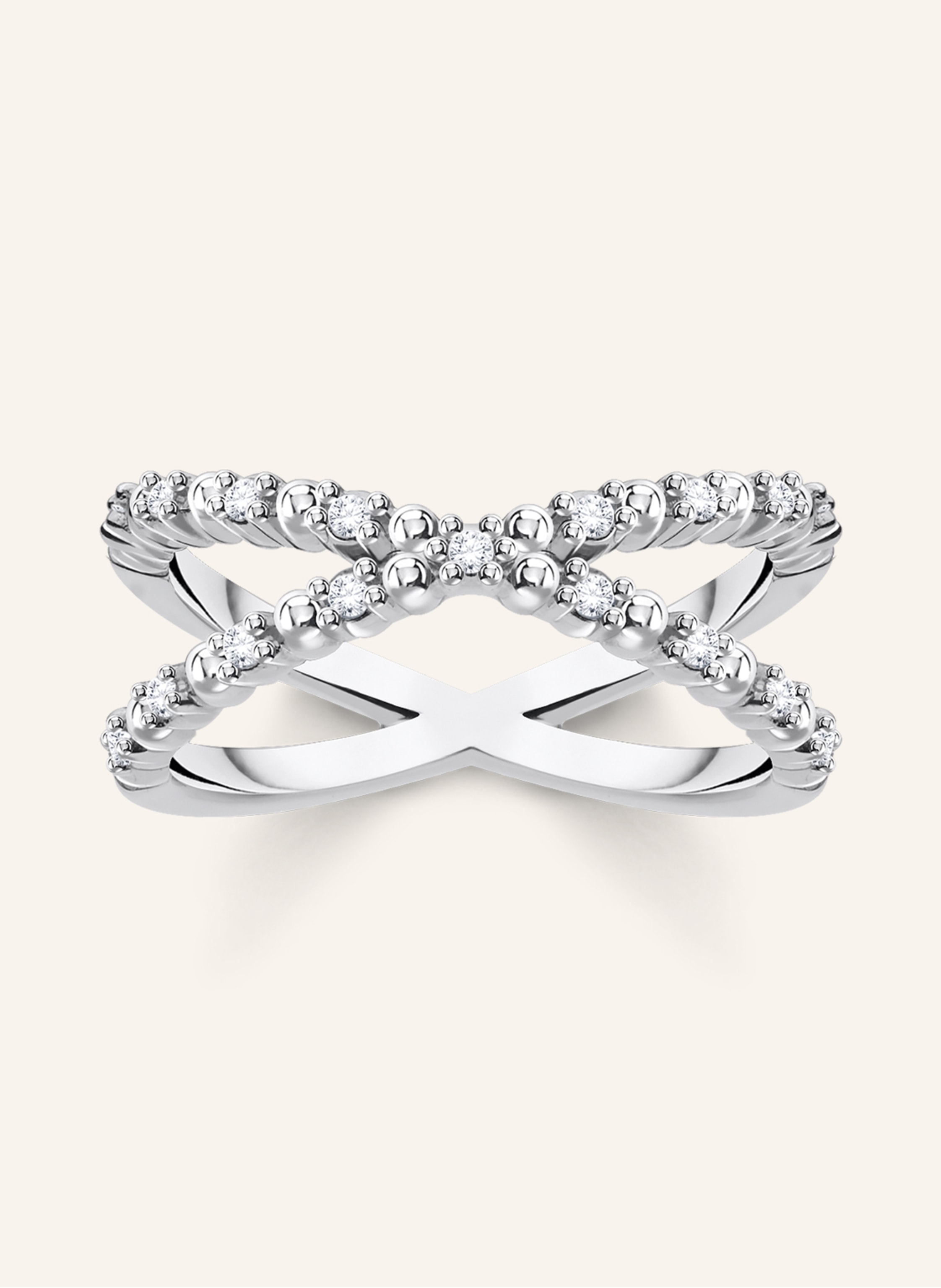 THOMAS SABO Ring in silber/ weiss