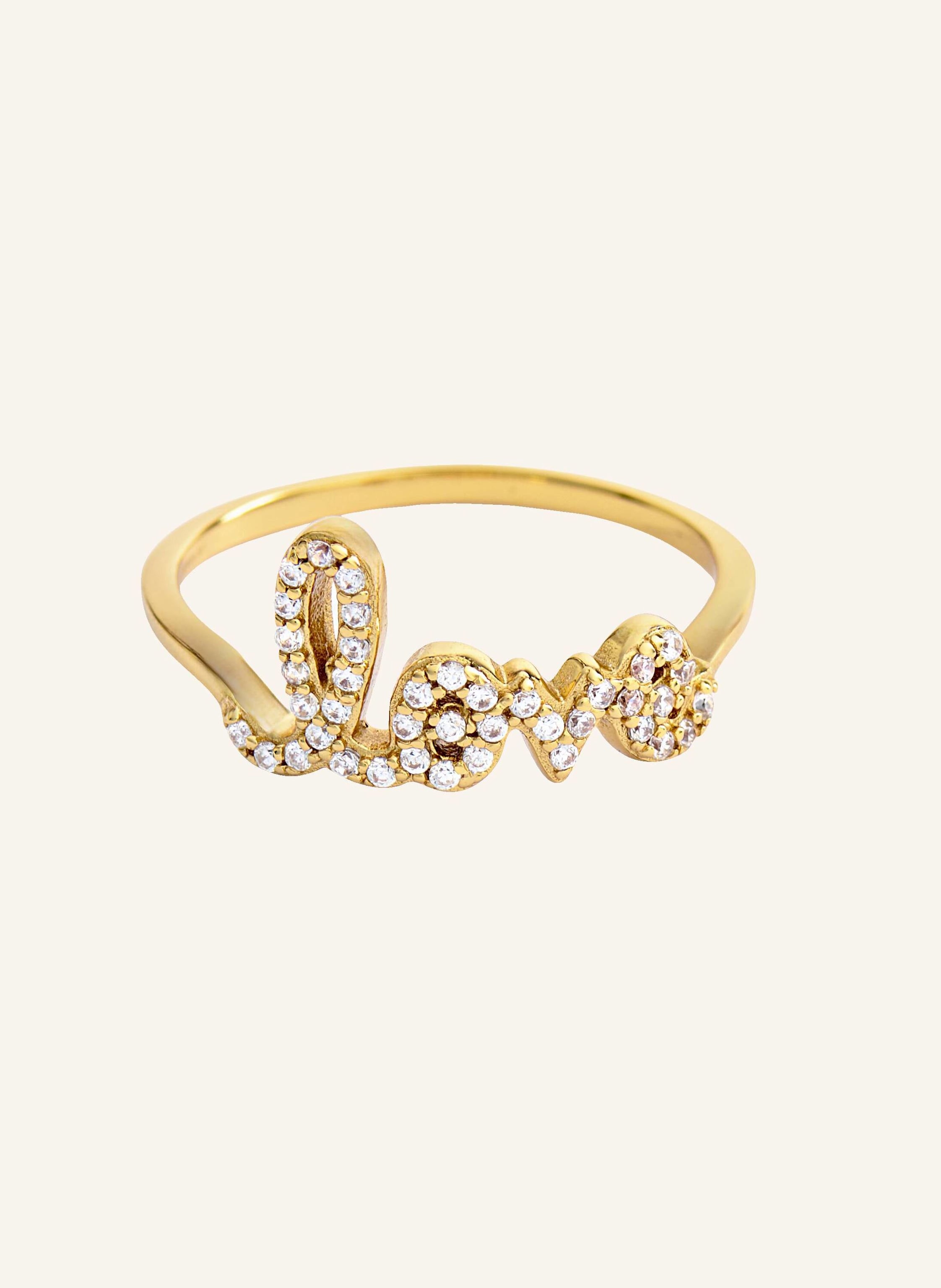 OHH LUILU Ring LOVE by GLAMBOU in gold