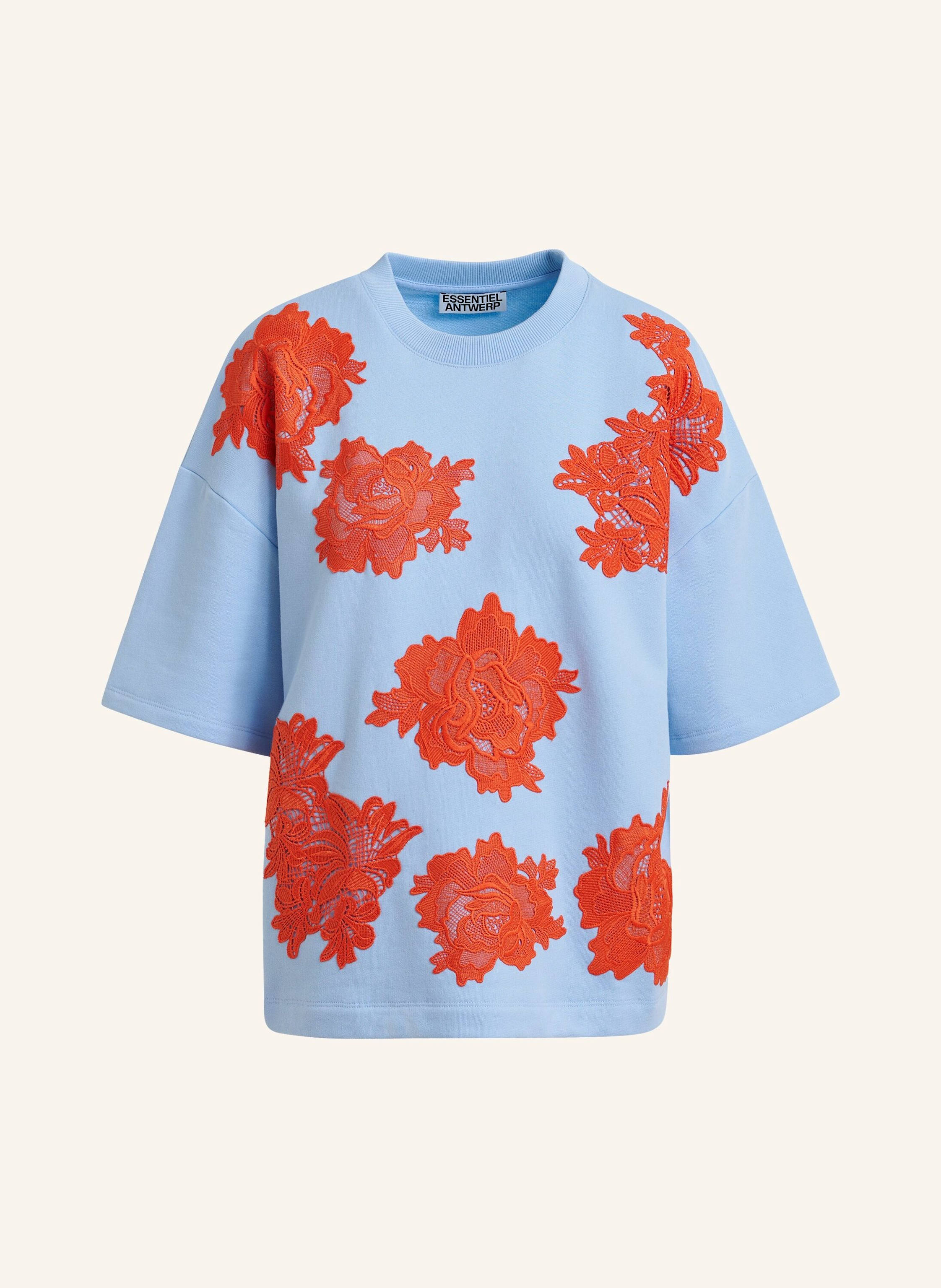 ESSENTIEL ANTWERP Sweatshirt JISTA in orange/ hellblau