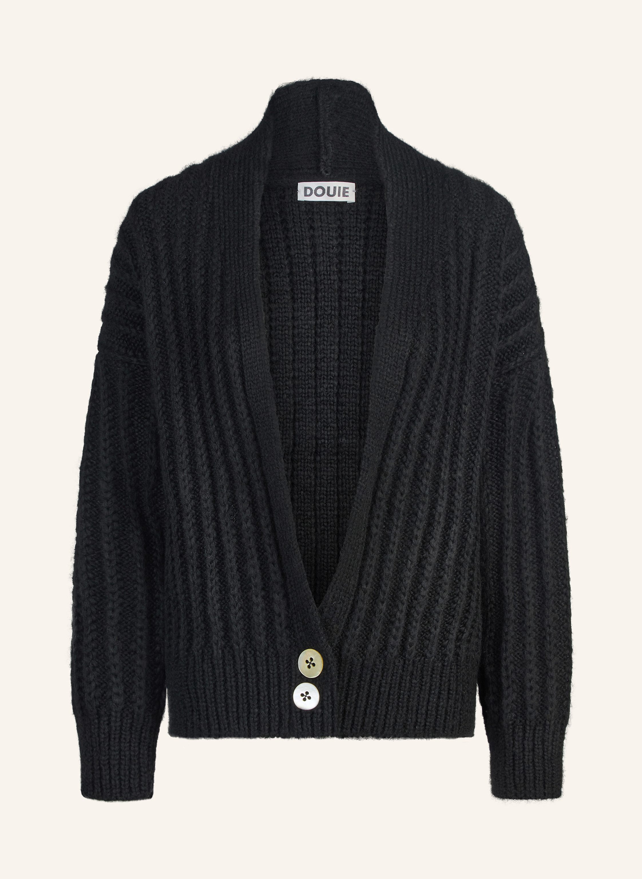 DOUIE Strickjacke APRIL aus Cashmere in schwarz