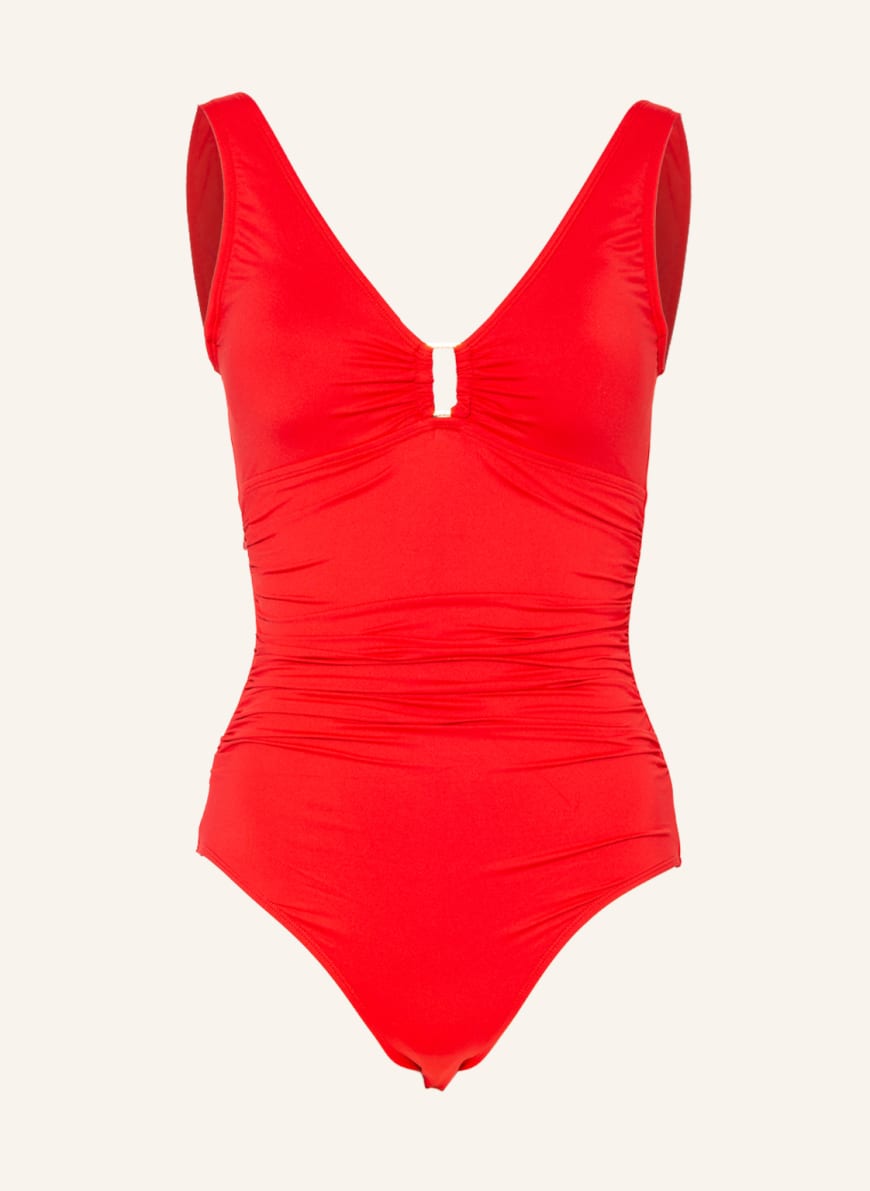 LAUREN RALPH LAUREN Underwire swimsuit BEACH CLUB SOLIDS in red - Buy ...