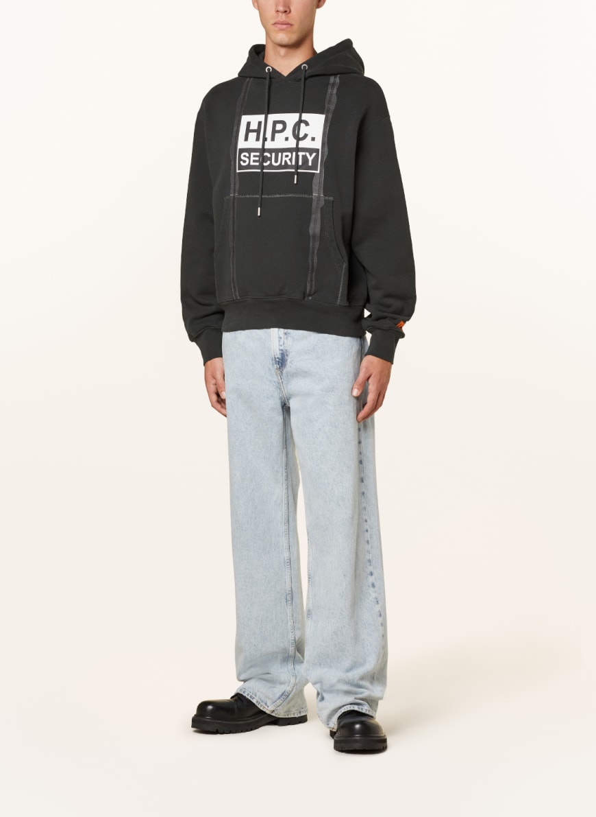 HERON PRESTON Hoodie in schwarz weiss rot