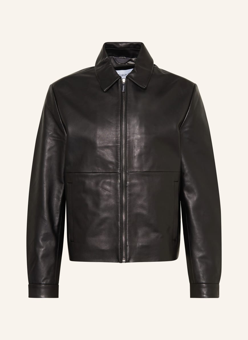 Calvin Klein Leather jacket in black
