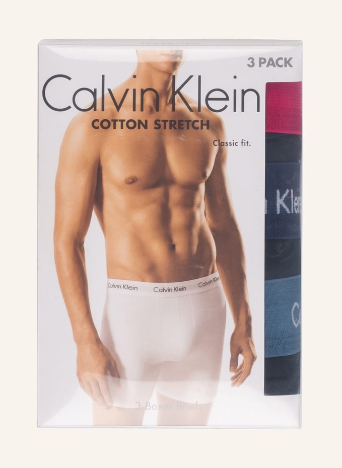 Calvin Klein 3 pack boxer shorts COTTON STRETCH in black