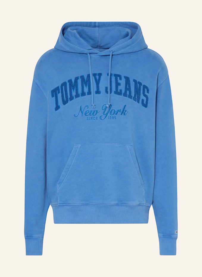 TOMMY JEANS Hoodie in dunkelgrau schwarz