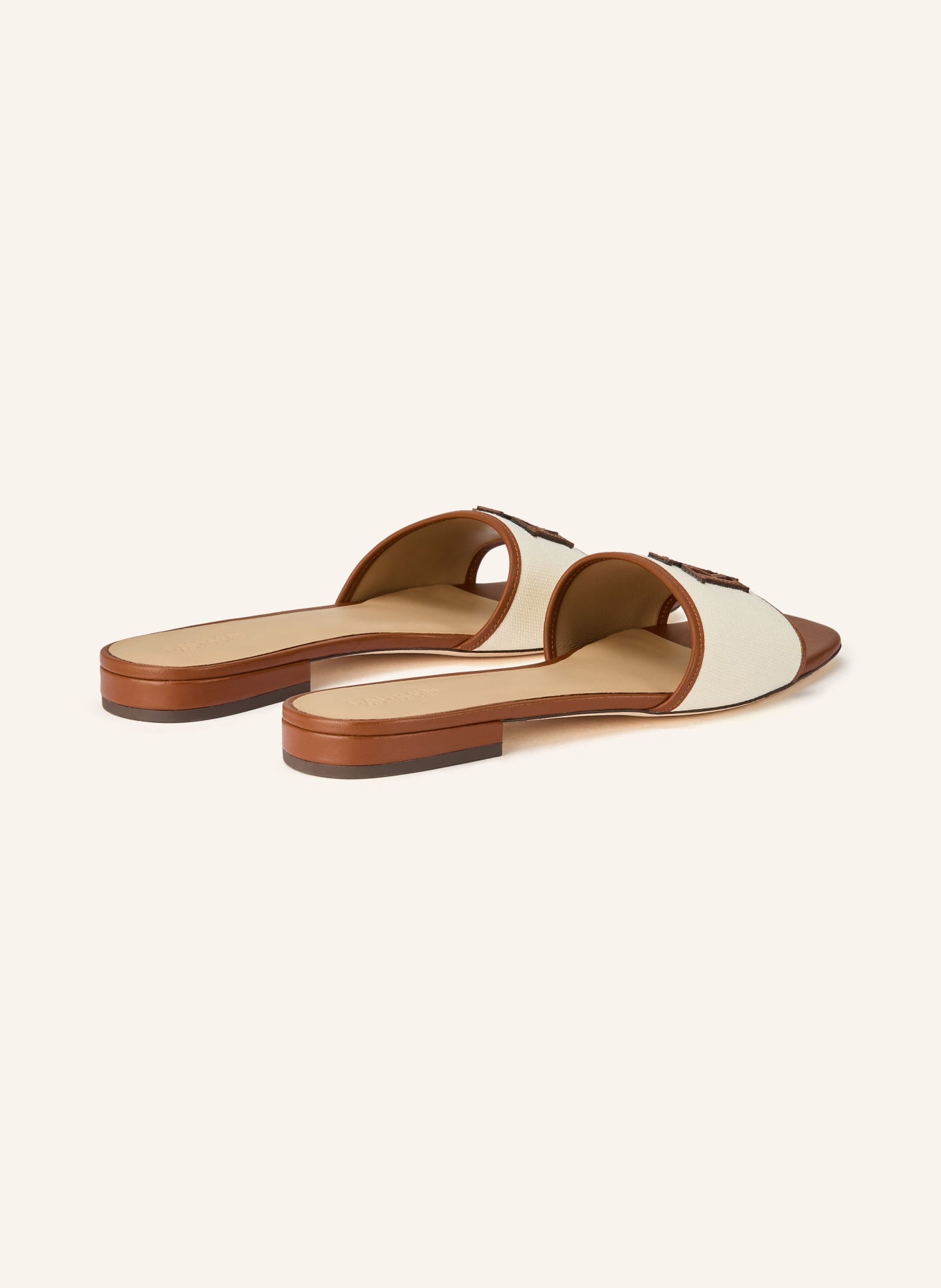 LAUREN RALPH LAUREN Pantoletten EVERLEY in braun / creme