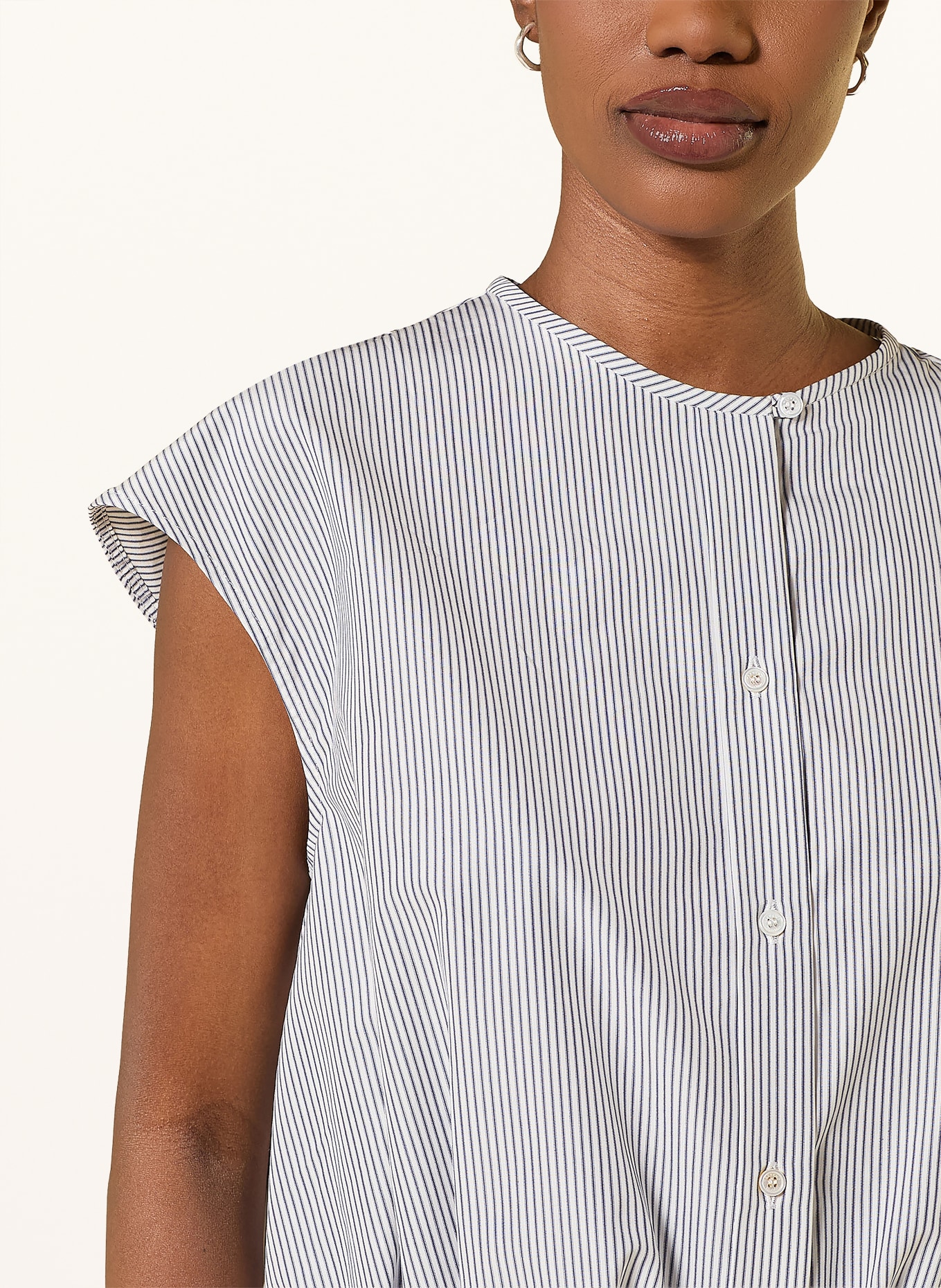 WEEKEND Max Mara Blusentop GELATINA in dunkelblau / weiss