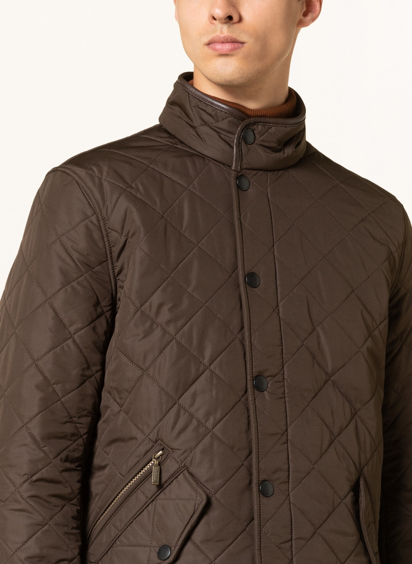 Barbour quilted jacket brown store