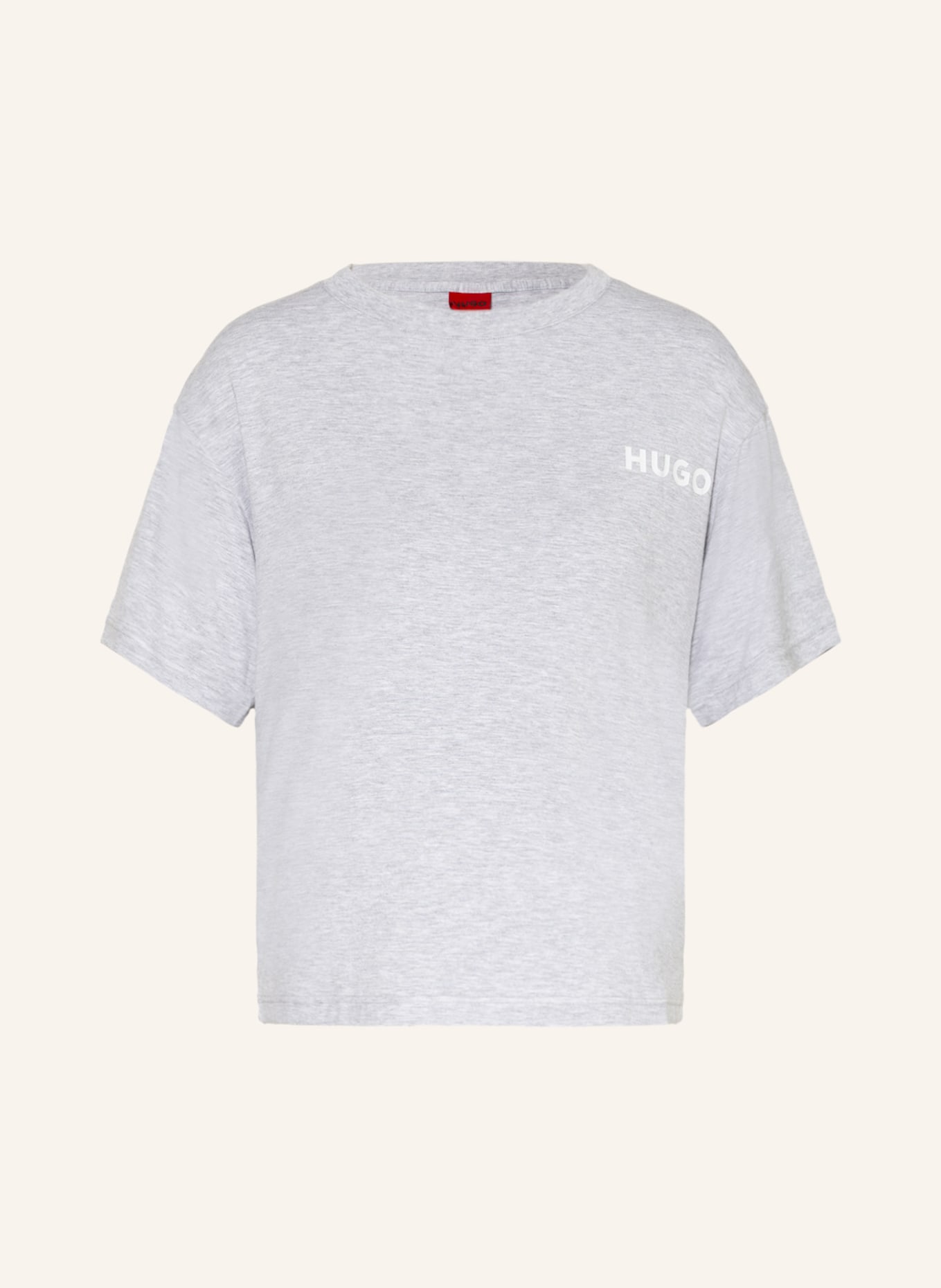 HUGO Lounge-Shirt UNITE in hellgrau