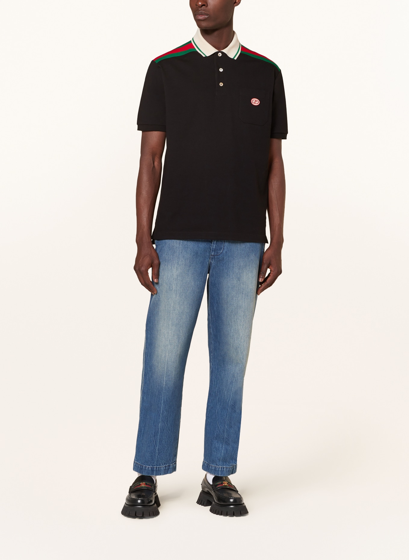 GUCCI Polo shirt regular fit in black