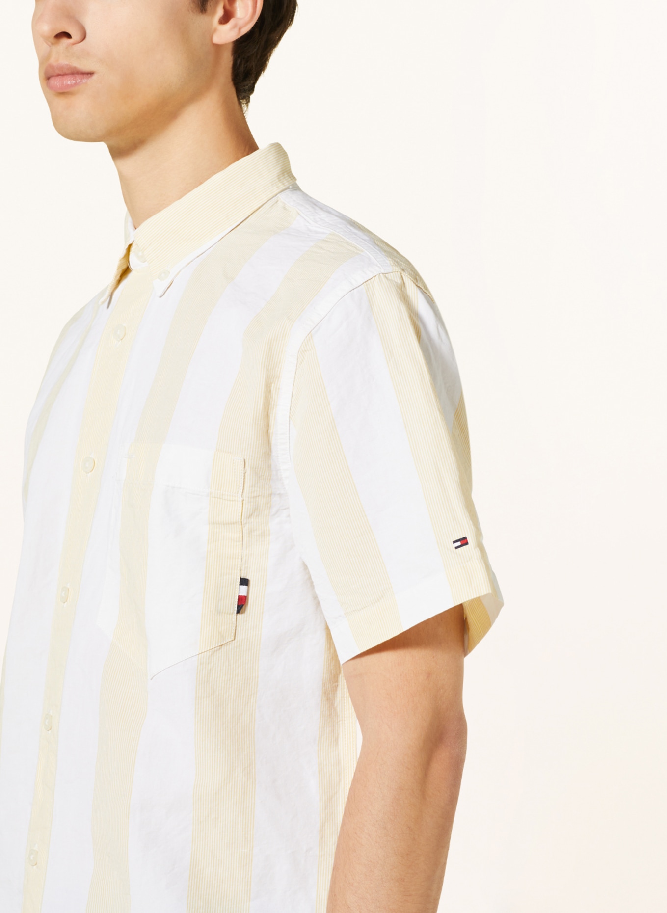 TOMMY HILFIGER Short sleeve shirt comfort fit with linen