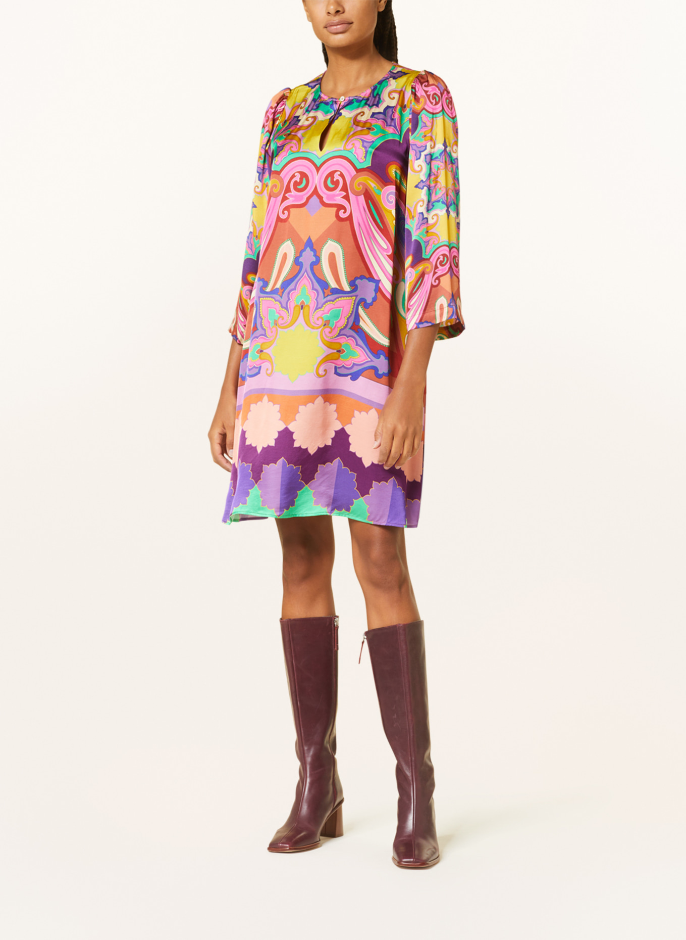 Grace Satinkleid mit 3/4-Arm in pink/ lila/ dunkelrot | Breuninger