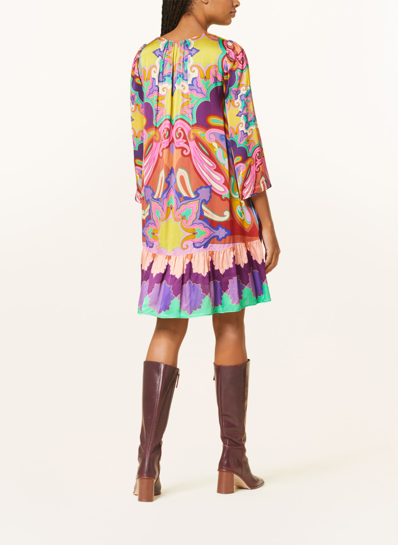 Grace Satinkleid mit 3/4-Arm in pink/ lila/ dunkelrot | Breuninger