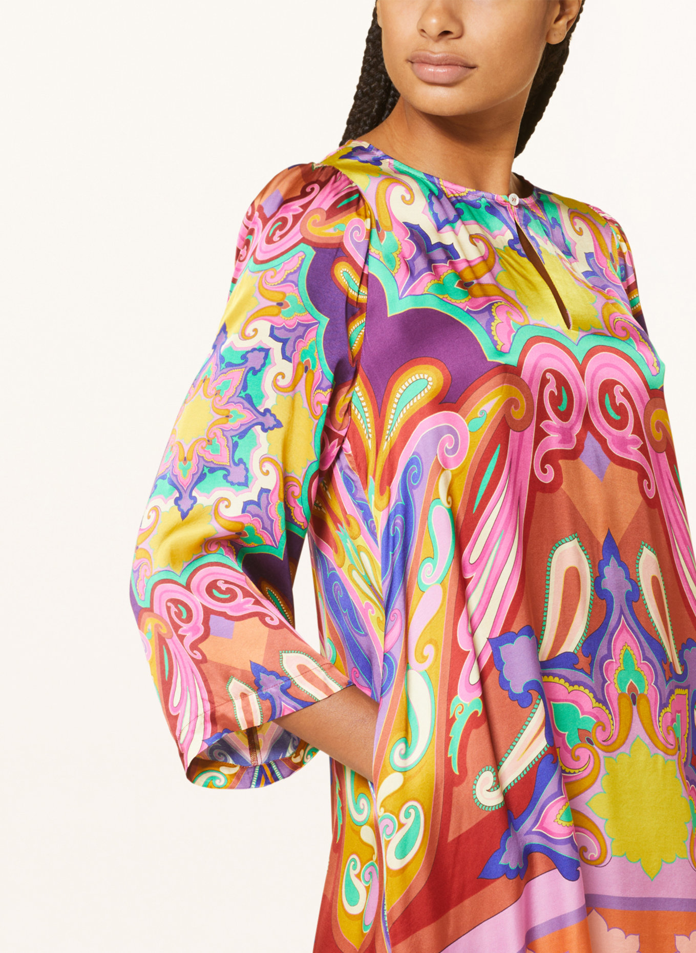 Grace Satinkleid mit 3/4-Arm in pink/ lila/ dunkelrot | Breuninger