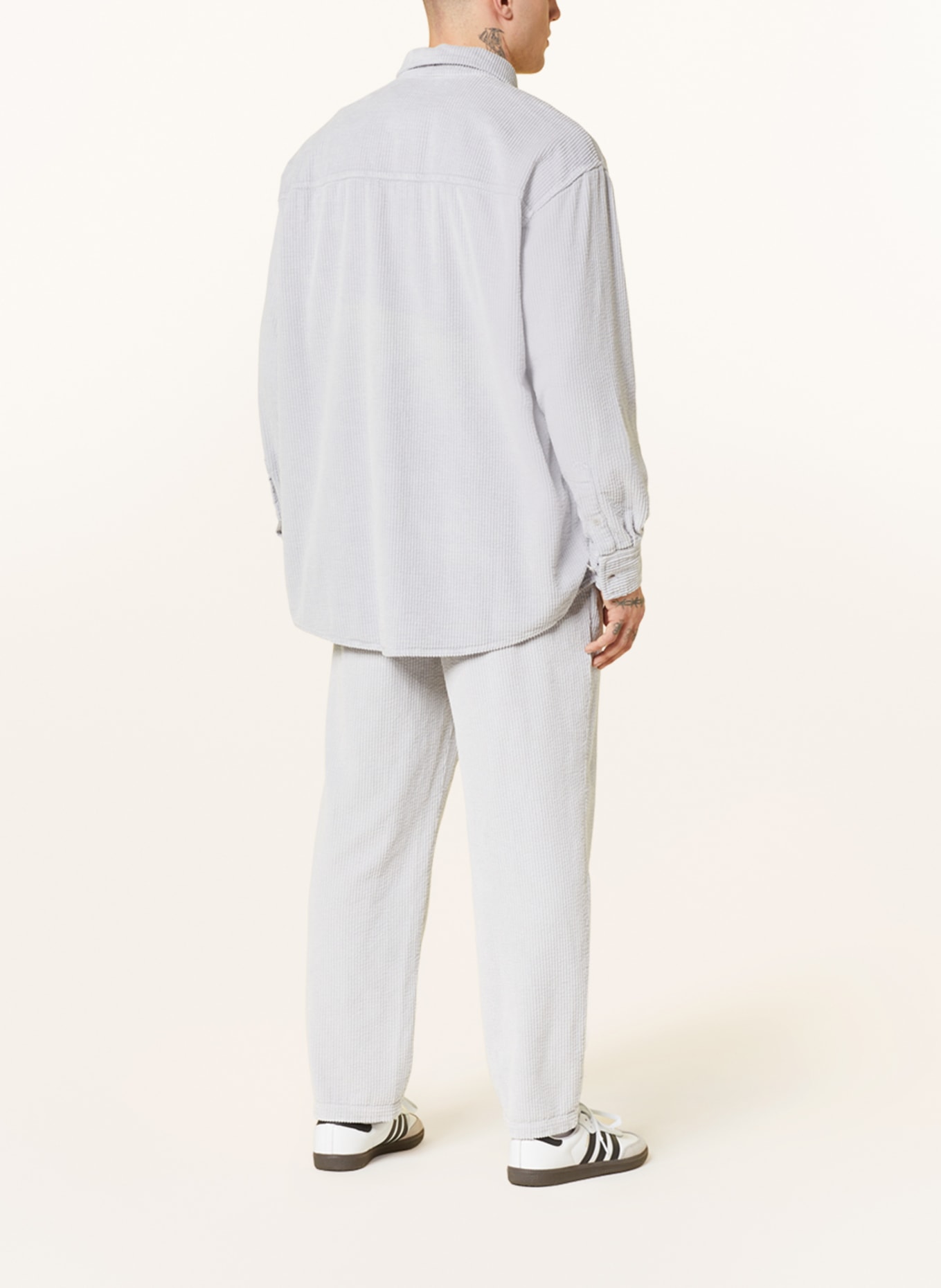 American Vintage Corduroy shirt PADOW comfort fit in light blue