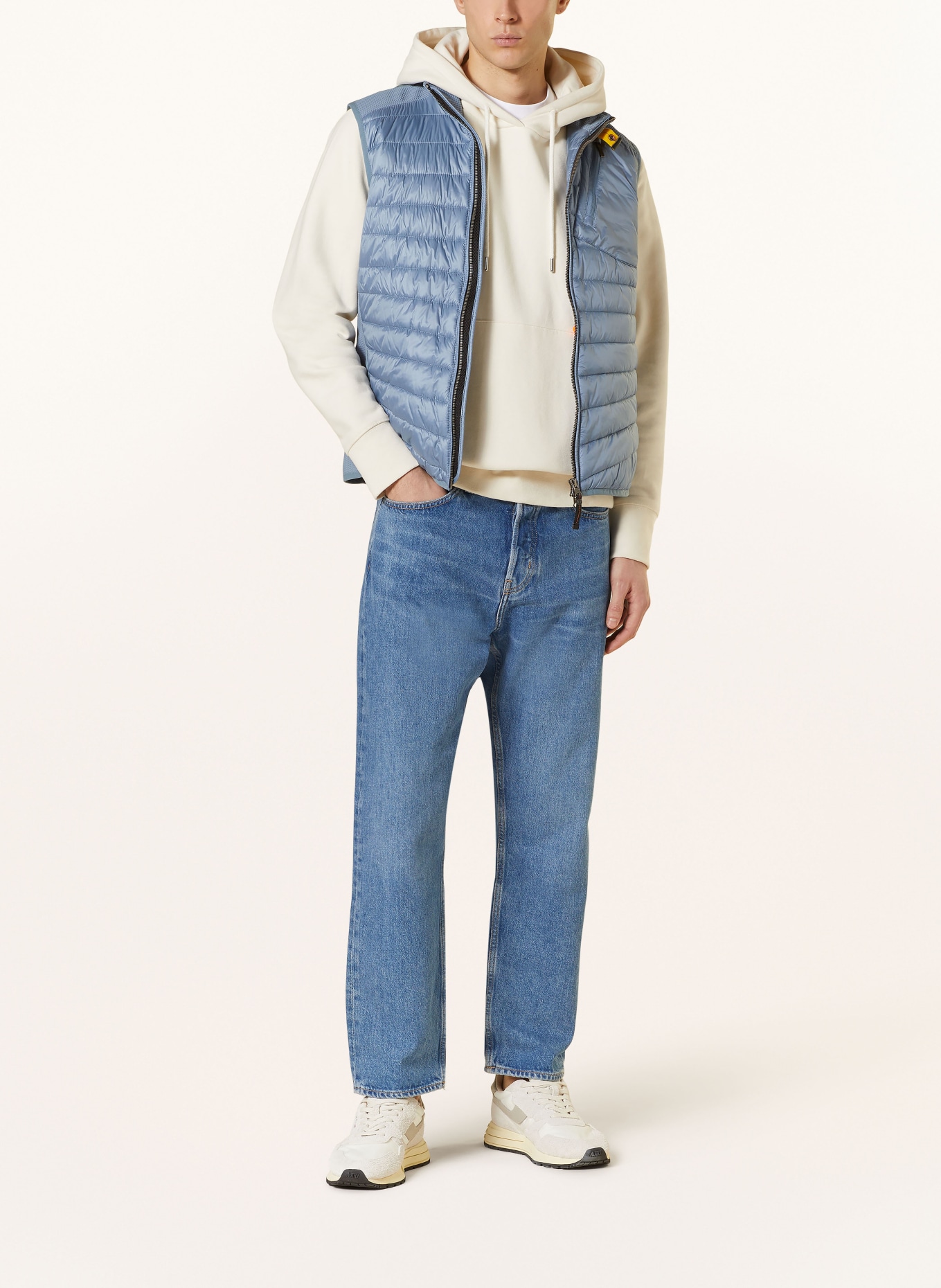 PARAJUMPERS Quilted vest ZAVIER in blue gray