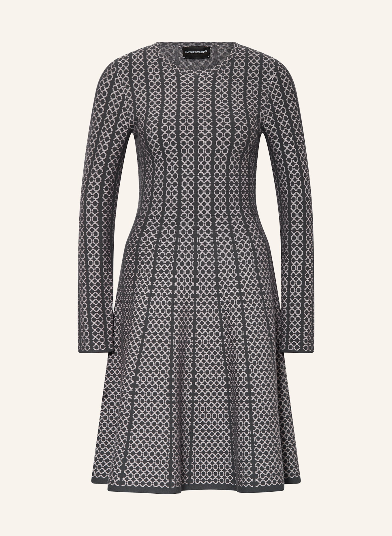 EMPORIO ARMANI Jersey dress in gray light pink