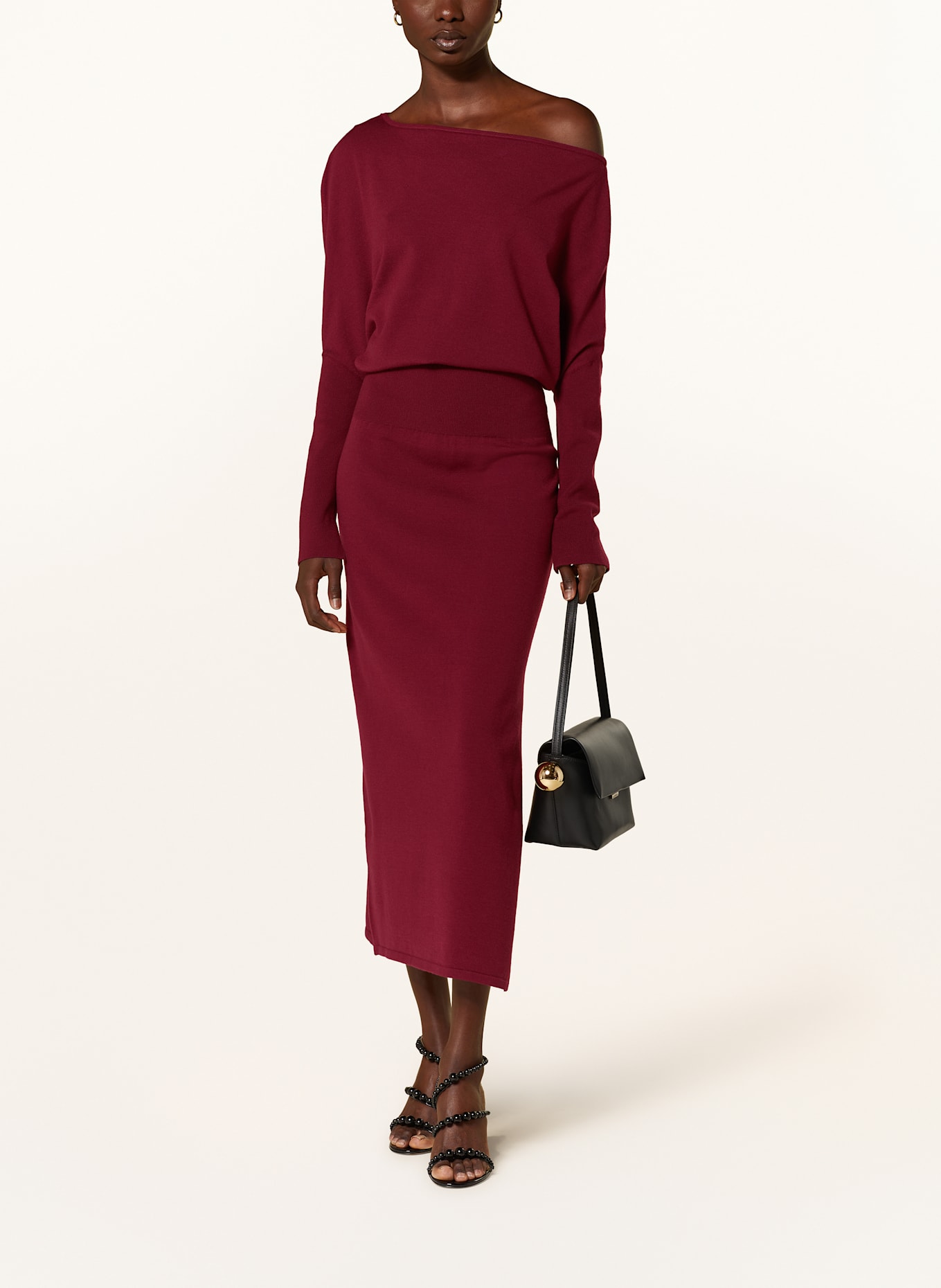 SIMKHAI Strickkleid JANESE in dunkelrot