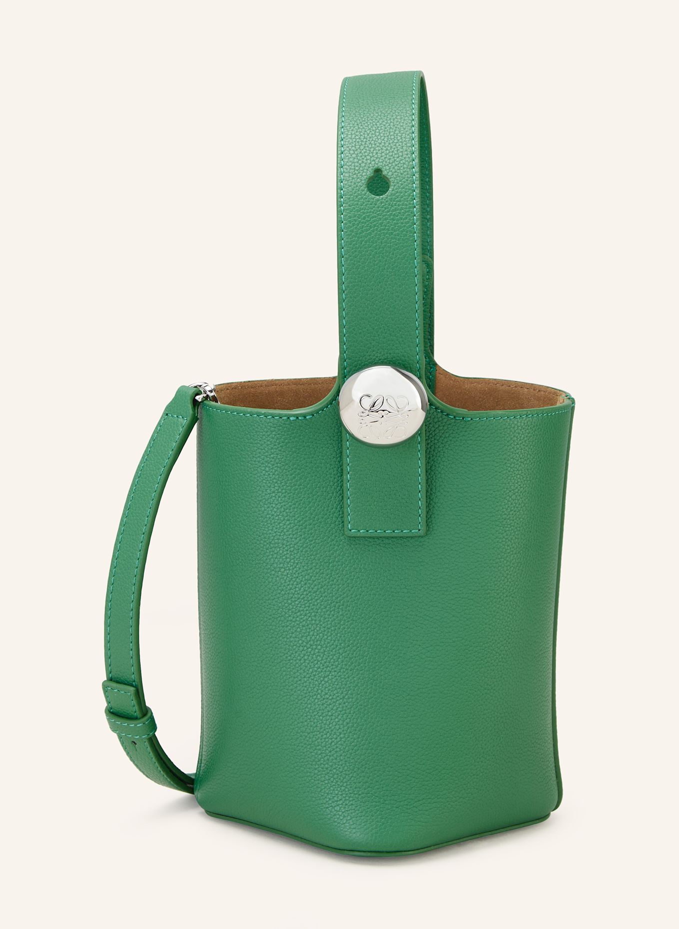LOEWE Handtasche PEBBLE BUCKET MINI in grün