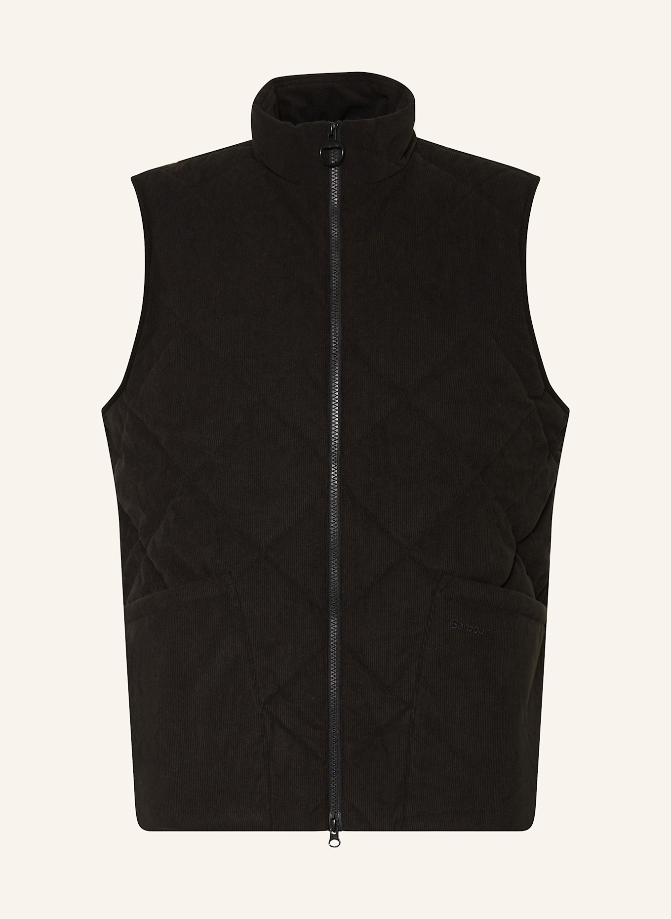 Barbour black vest store