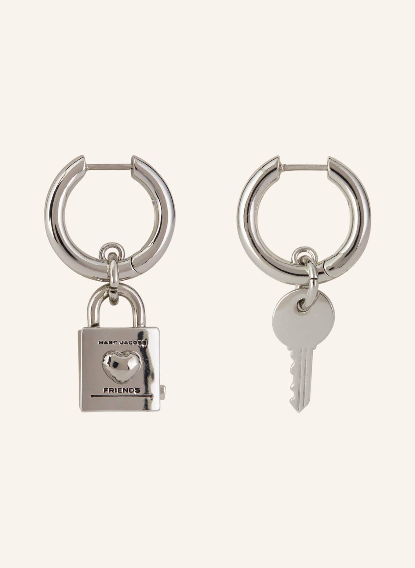MARC JACOBS Earrings FRIENDSHIP PADLOCK in silver