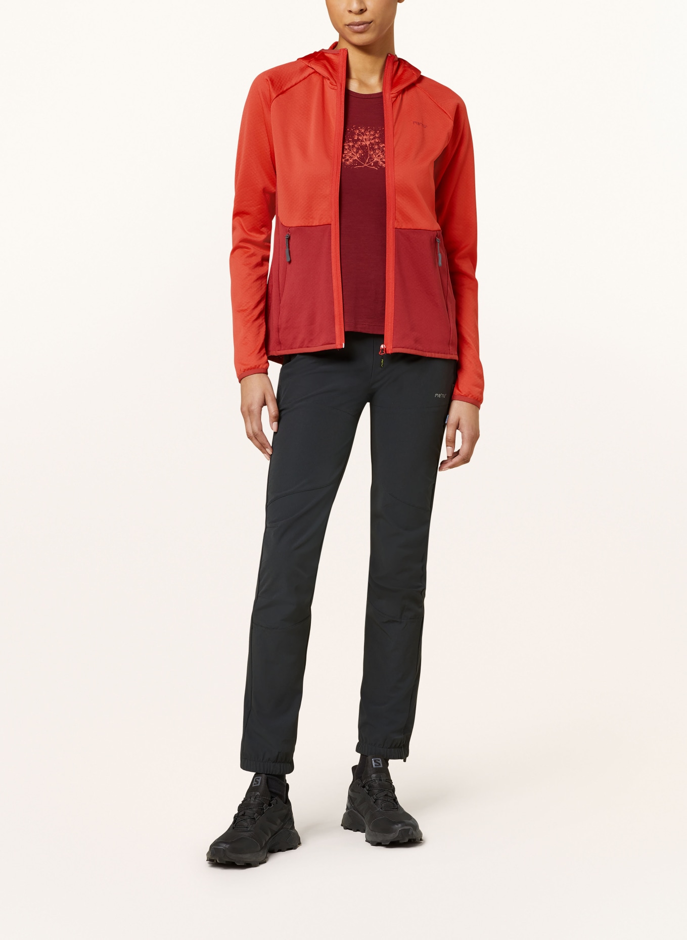 me°ru' Mid-layer jacket BEJAR in red/ dark red