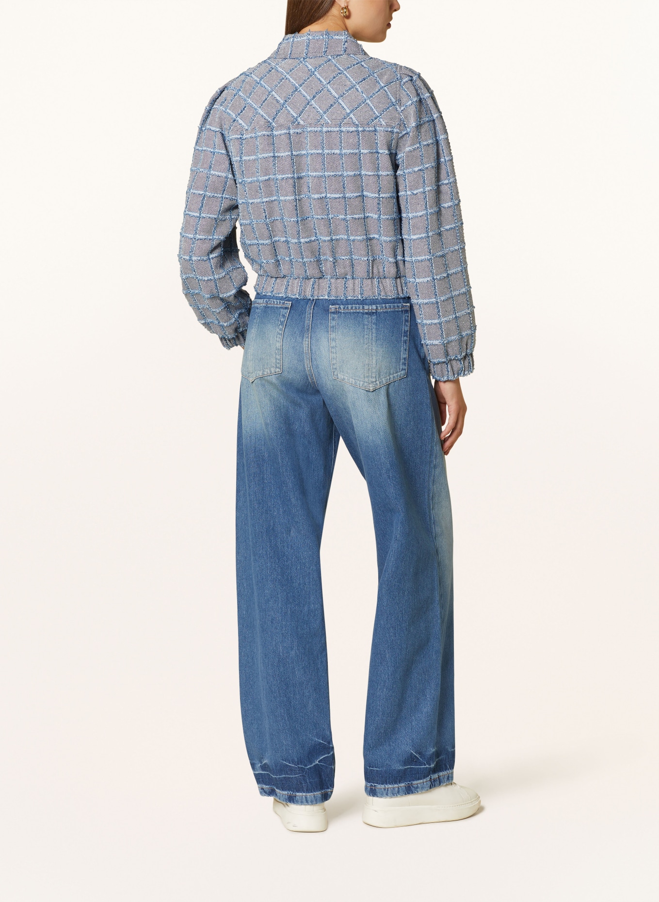 BOSS Cropped-Blouson JEOFILA in Jeansoptik in 968 open miscellaneous