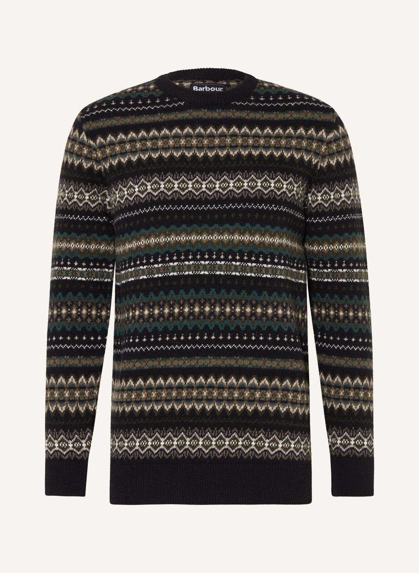 Barbour CASE sweater in black white green