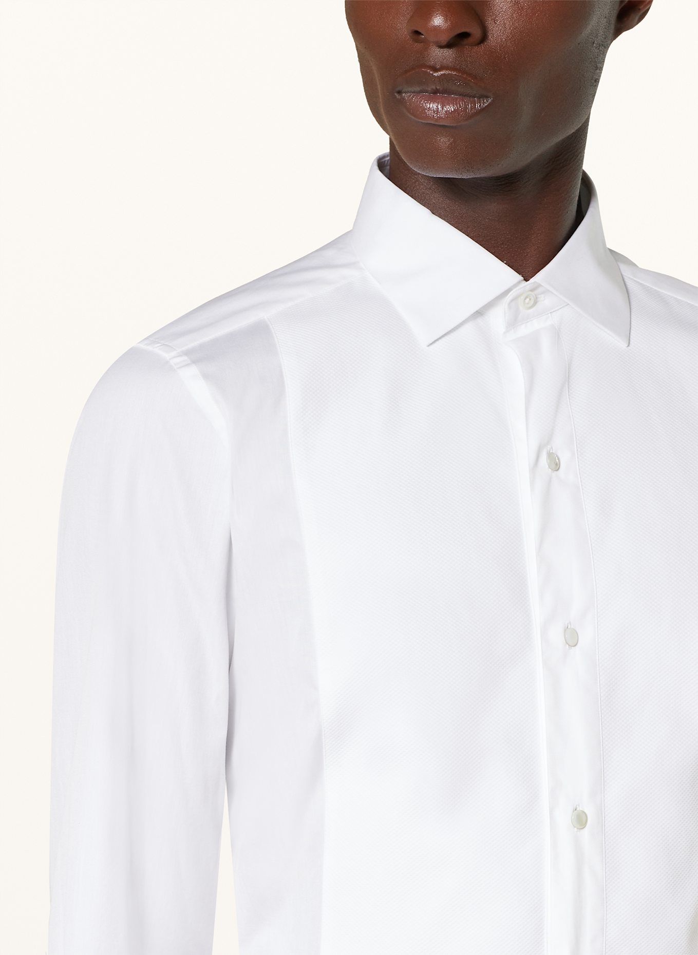 ZEGNA Smoking-Hemd Regular Fit mit Umschlagmanschette in weiss