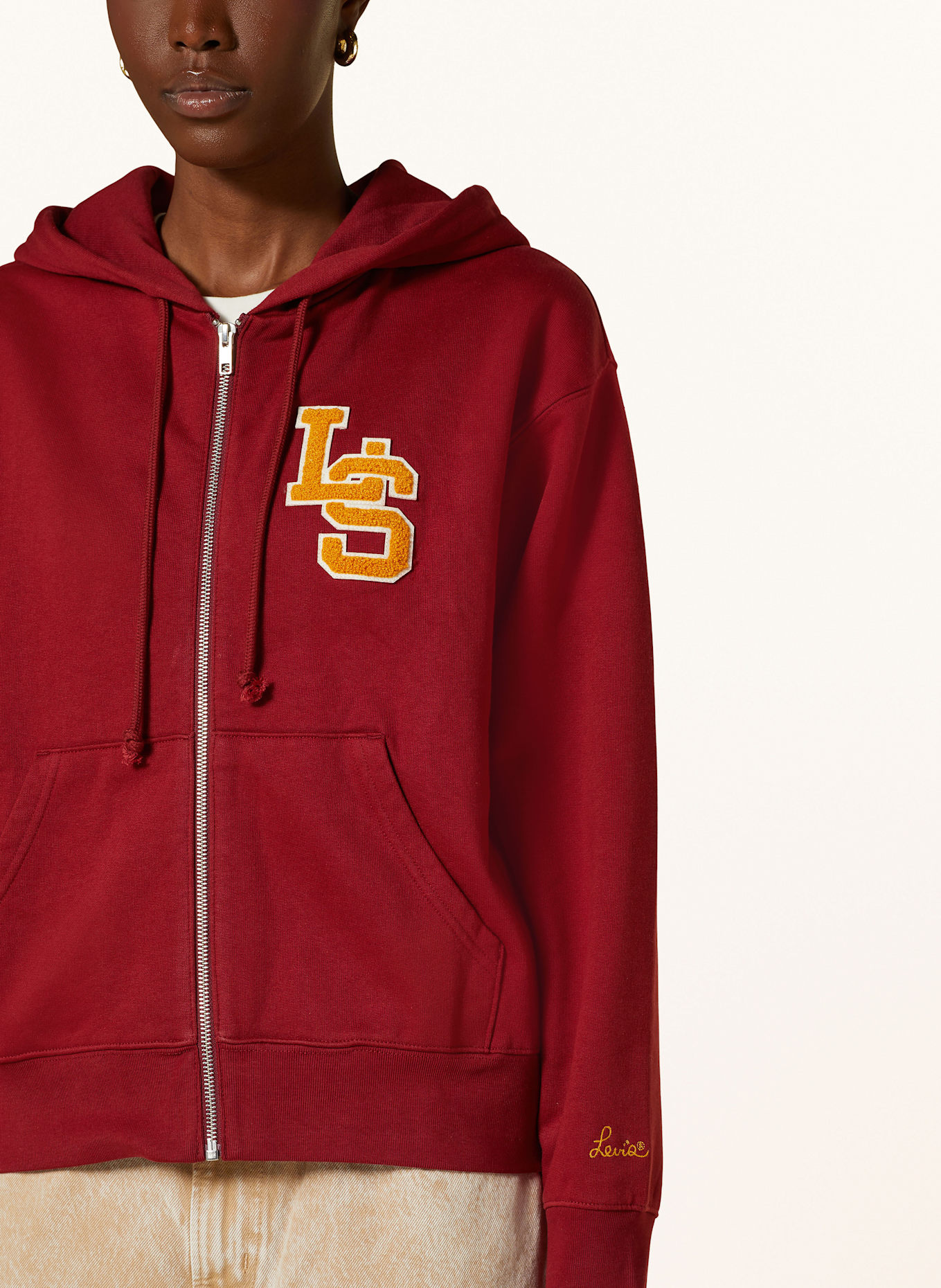 Levi s HERITAGE sweat jacket in dark red