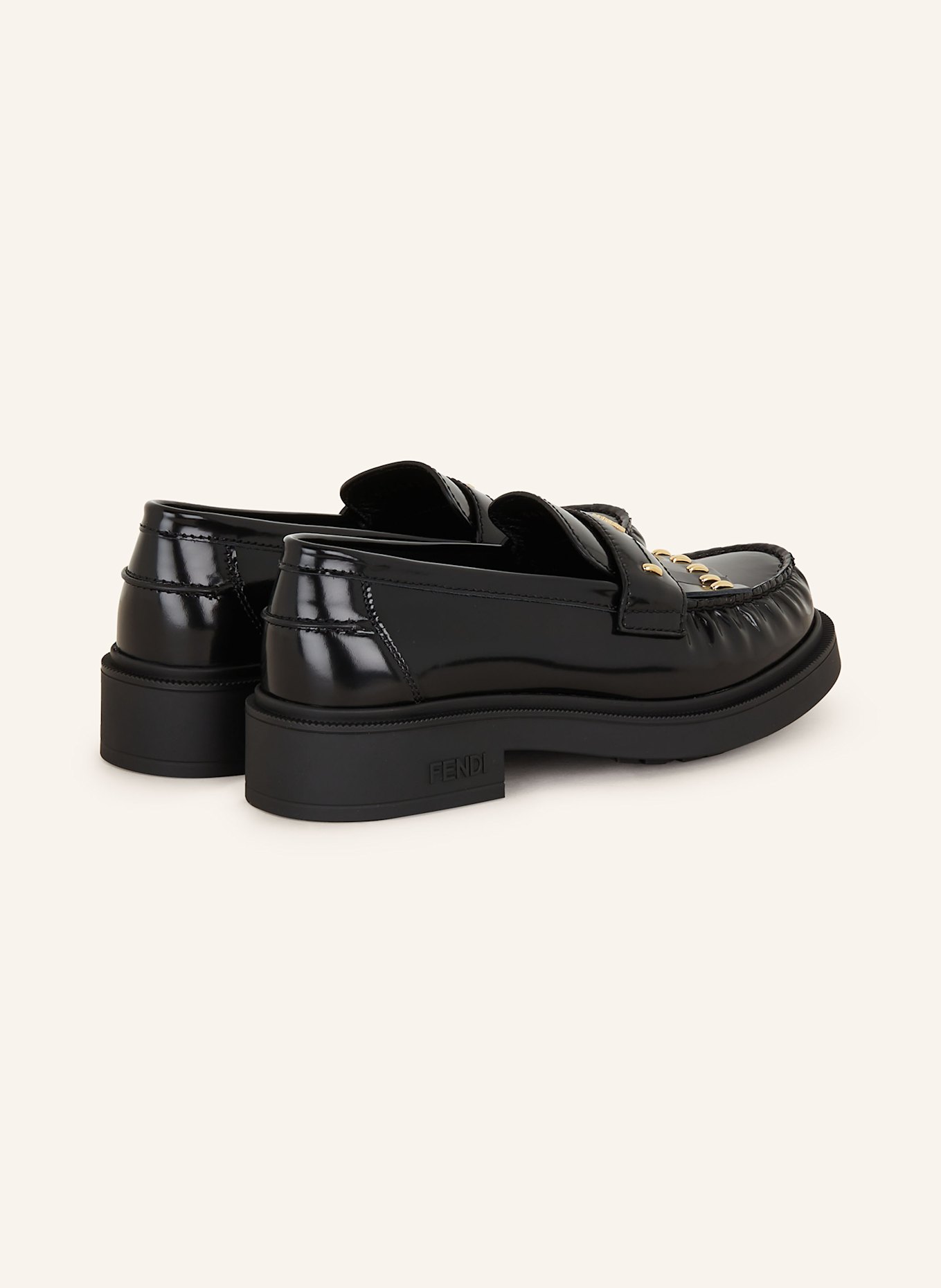 FENDI Plateau-Loafer in schwarz
