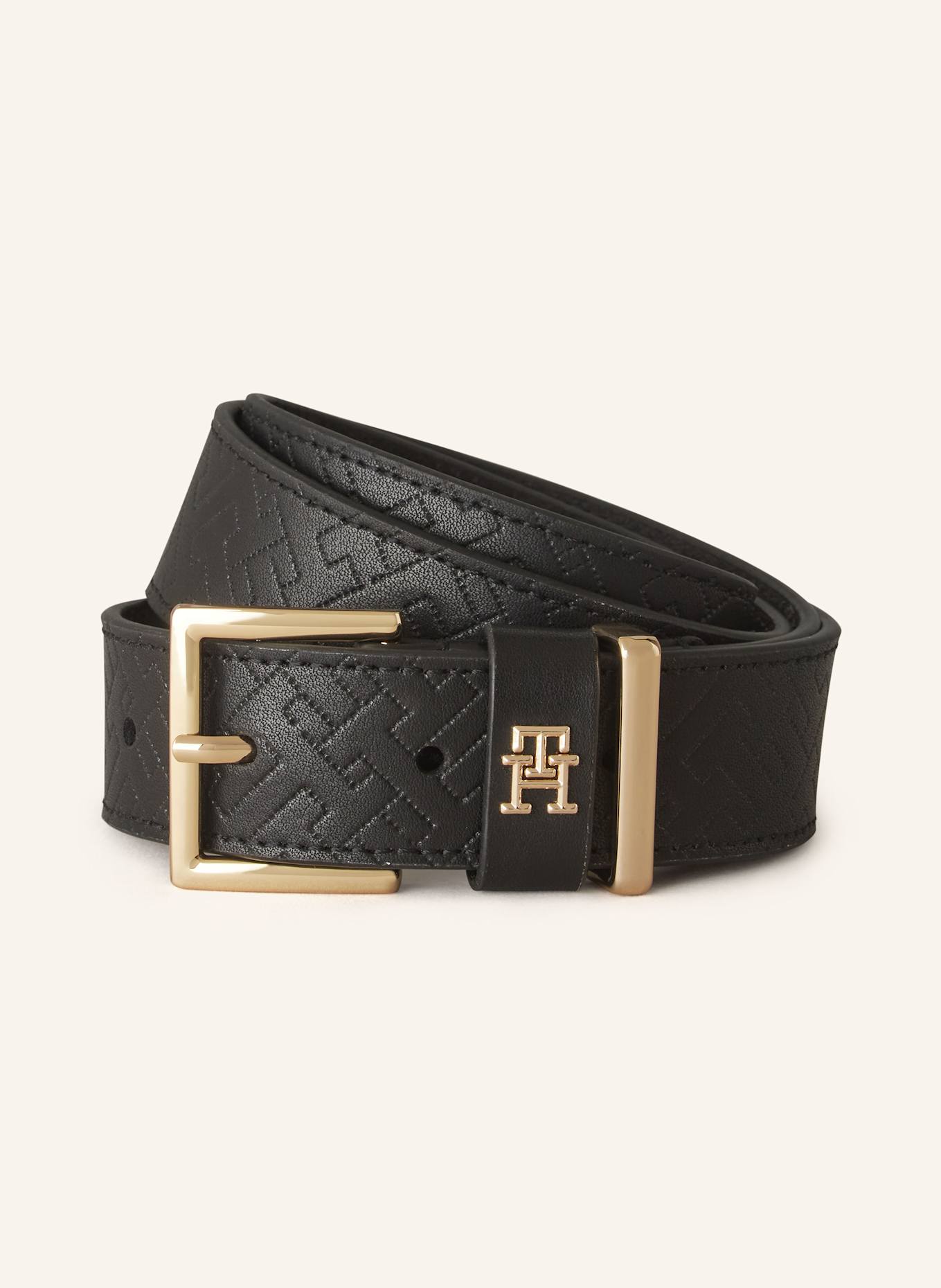 TOMMY HILFIGER Leather belt TH HERITAGE 3.0 MONOGRAM