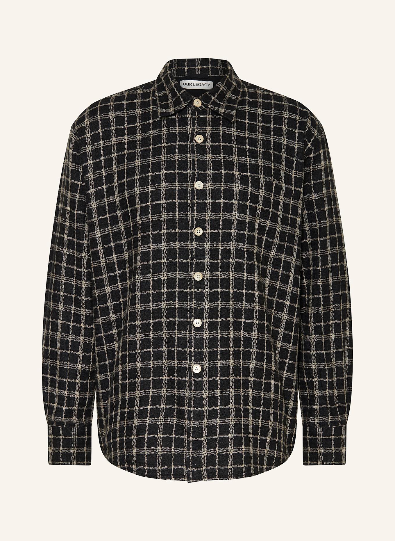 OUR LEGACY Overshirt ABOVE mit Leinen in schwarz/ ecru